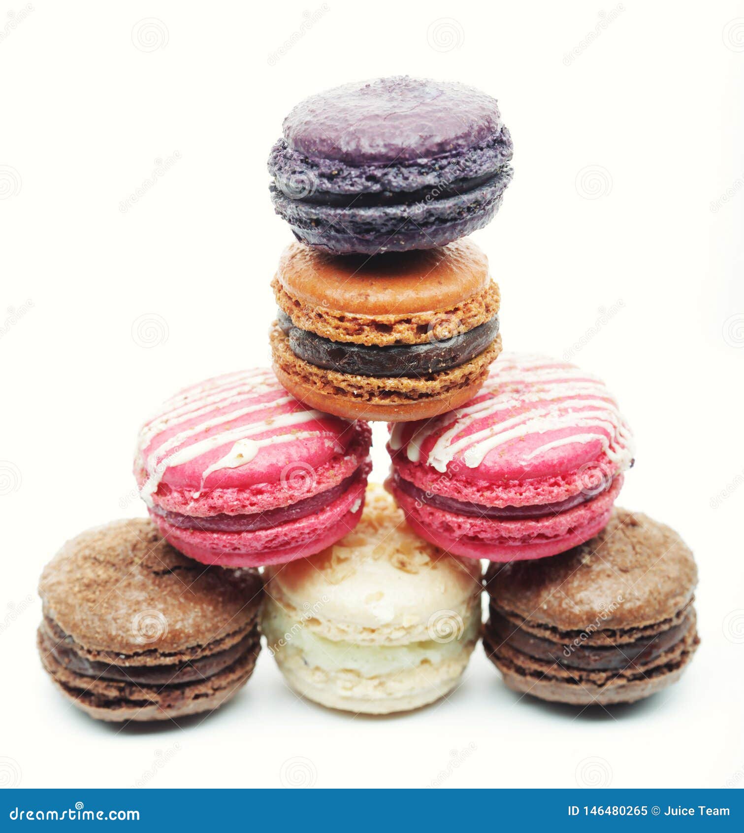 Macaroons Over White Background Stock Image - Image of background ...