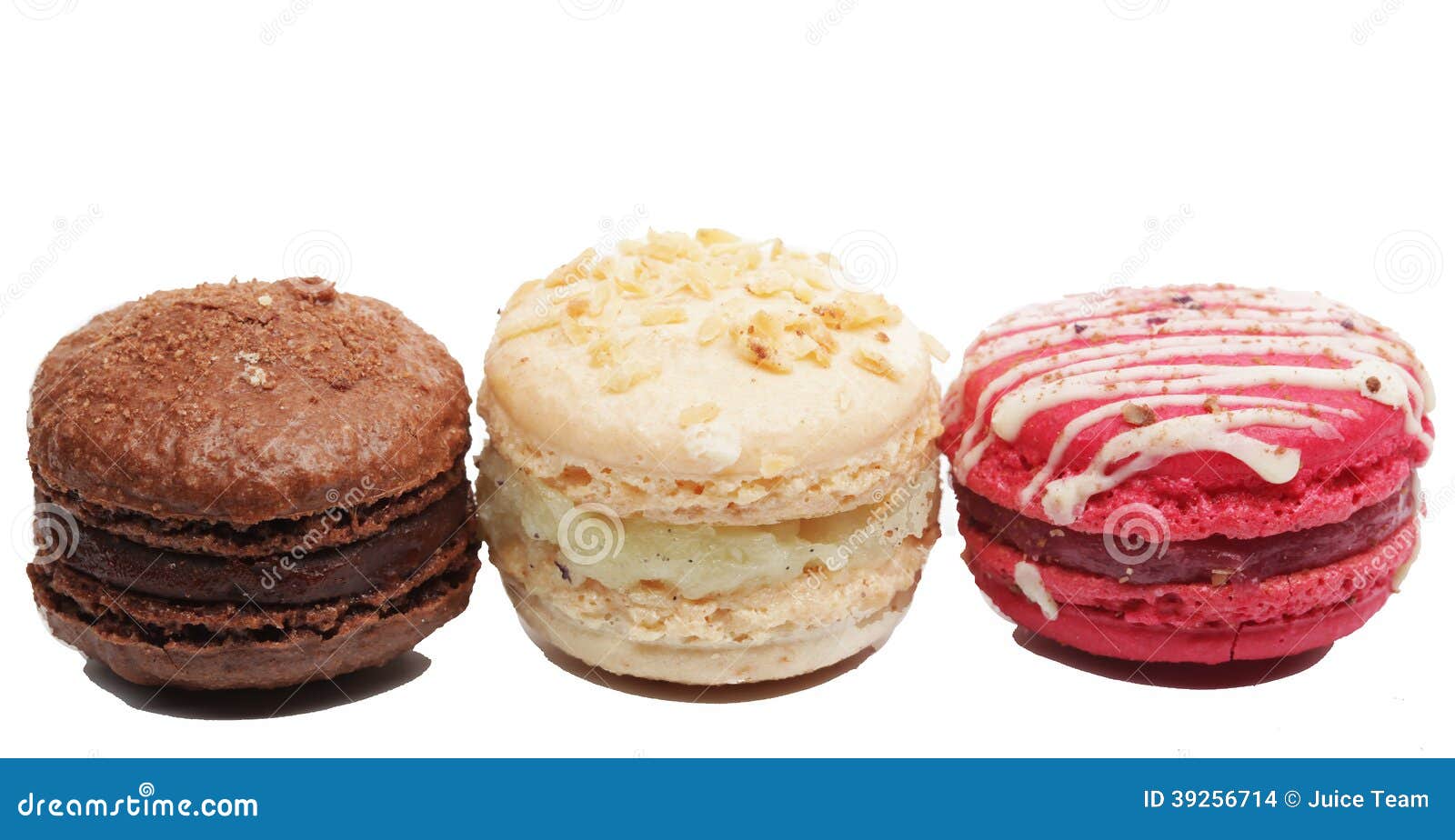 Macaroons Over White Background Stock Photo - Image of pink, green ...