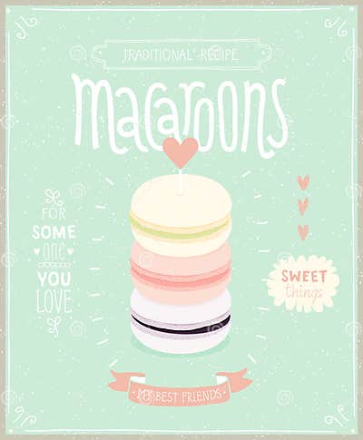 Macaroons Poster - Template for Your Design. Stock Vector ...