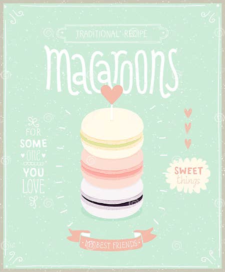 Macaroons Poster - Template for Your Design. Stock Vector ...