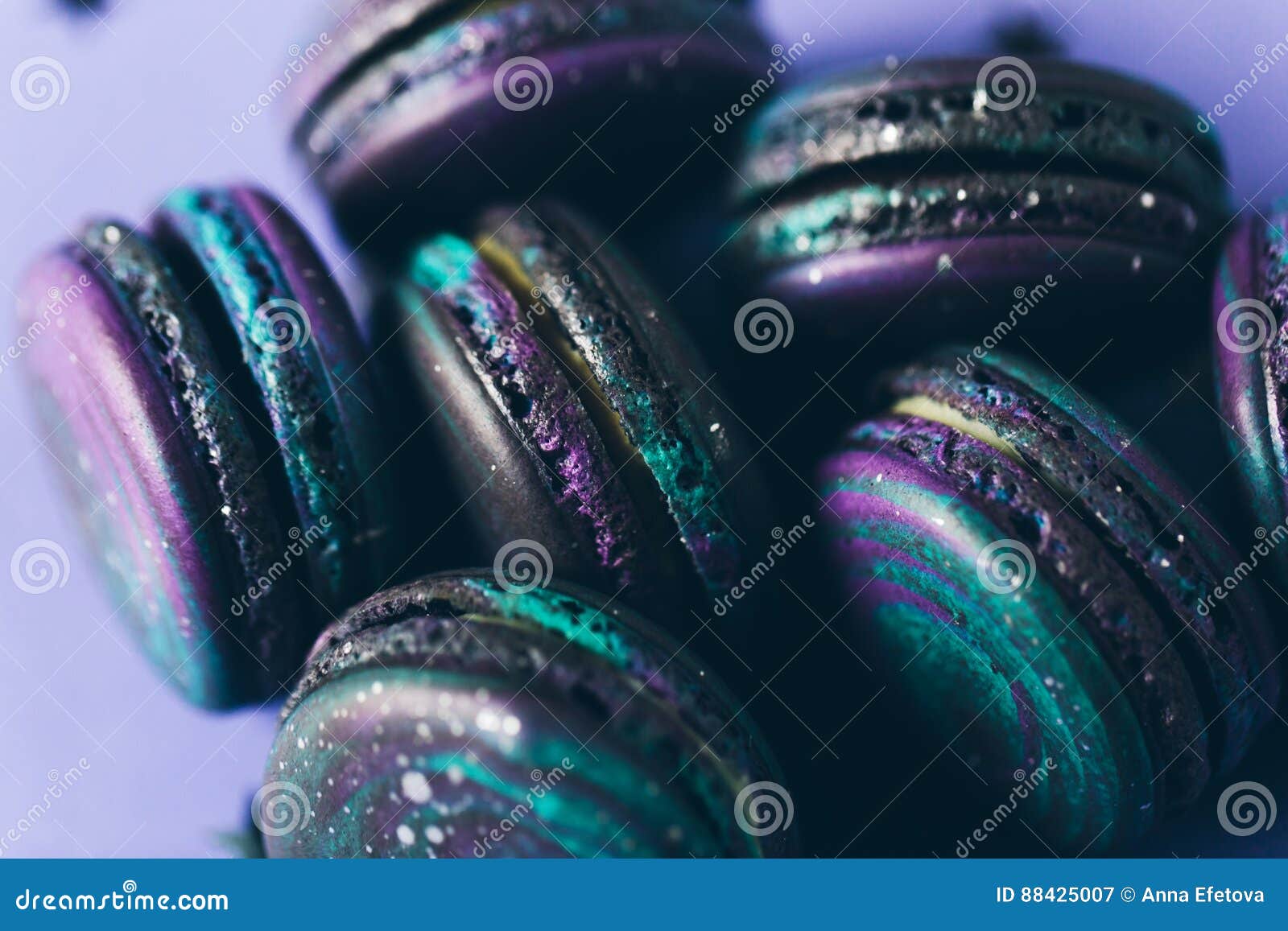 Macaroons with Space Pattern Stock Image - Image of beautiful, macaron ...