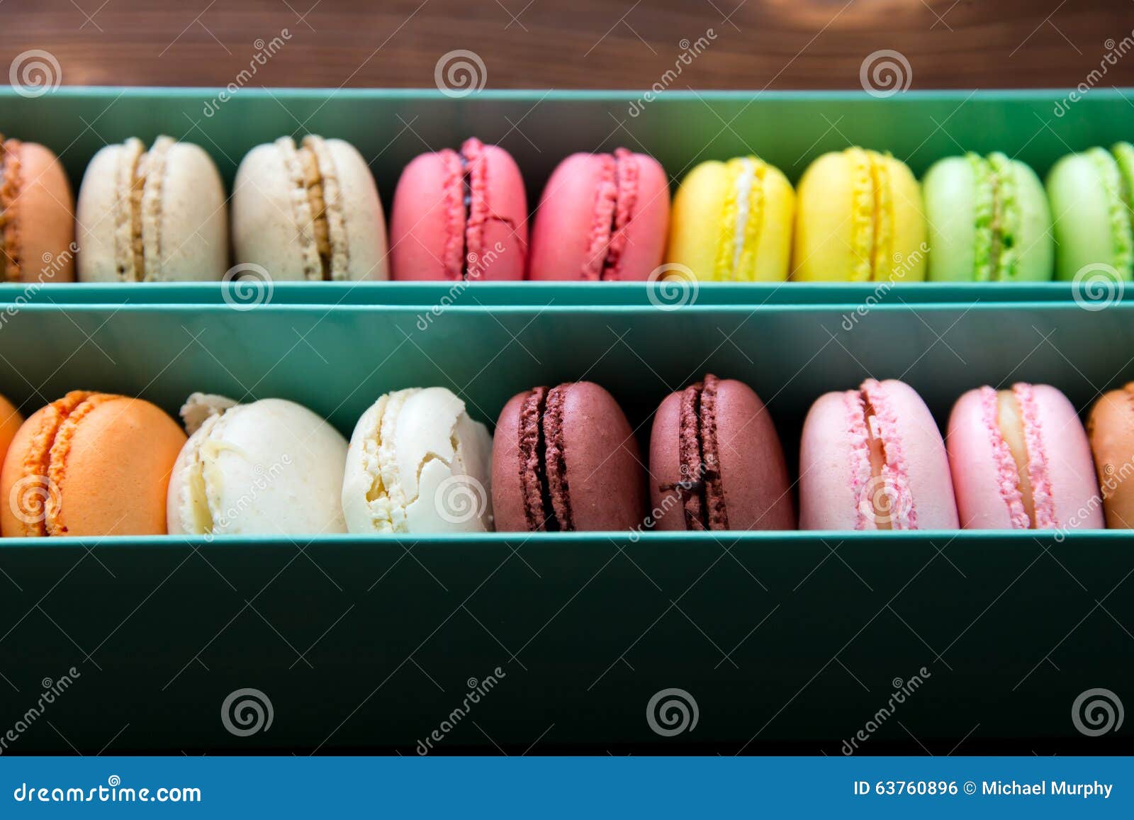Macaroons on the Wooden Table Stock Photo - Image of delightful ...