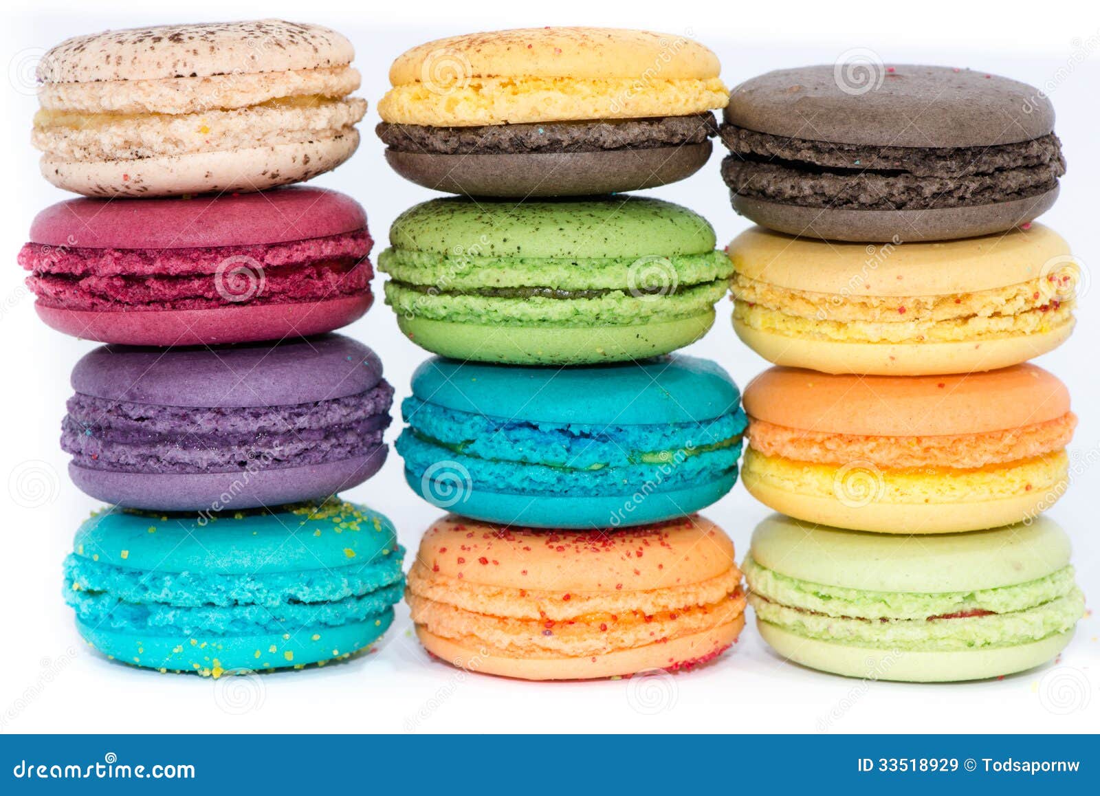 Macarrones Coloridos Franceses Tradicionales Imagen de archivo - Imagen ...