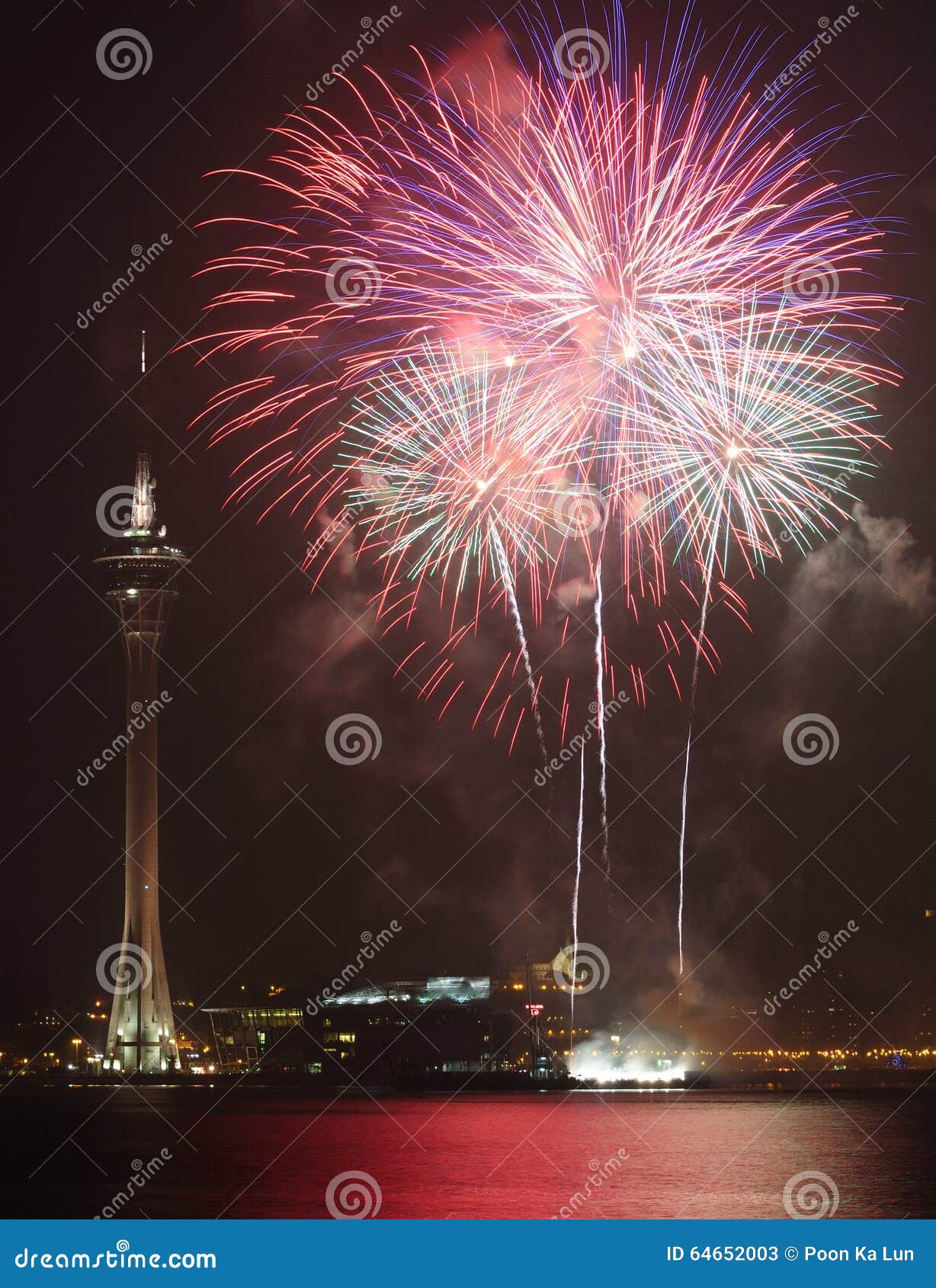 Macau Colorful Firework stock image. Image of freedom - 64652003