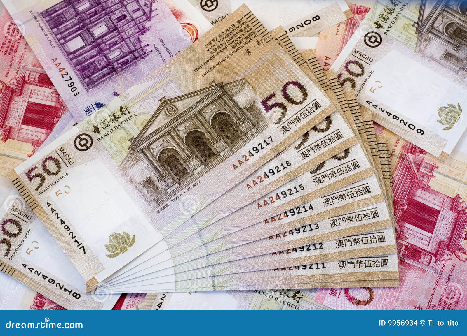 Macau dollar (patacas) stock photo. Image of finance, bills - 9956934