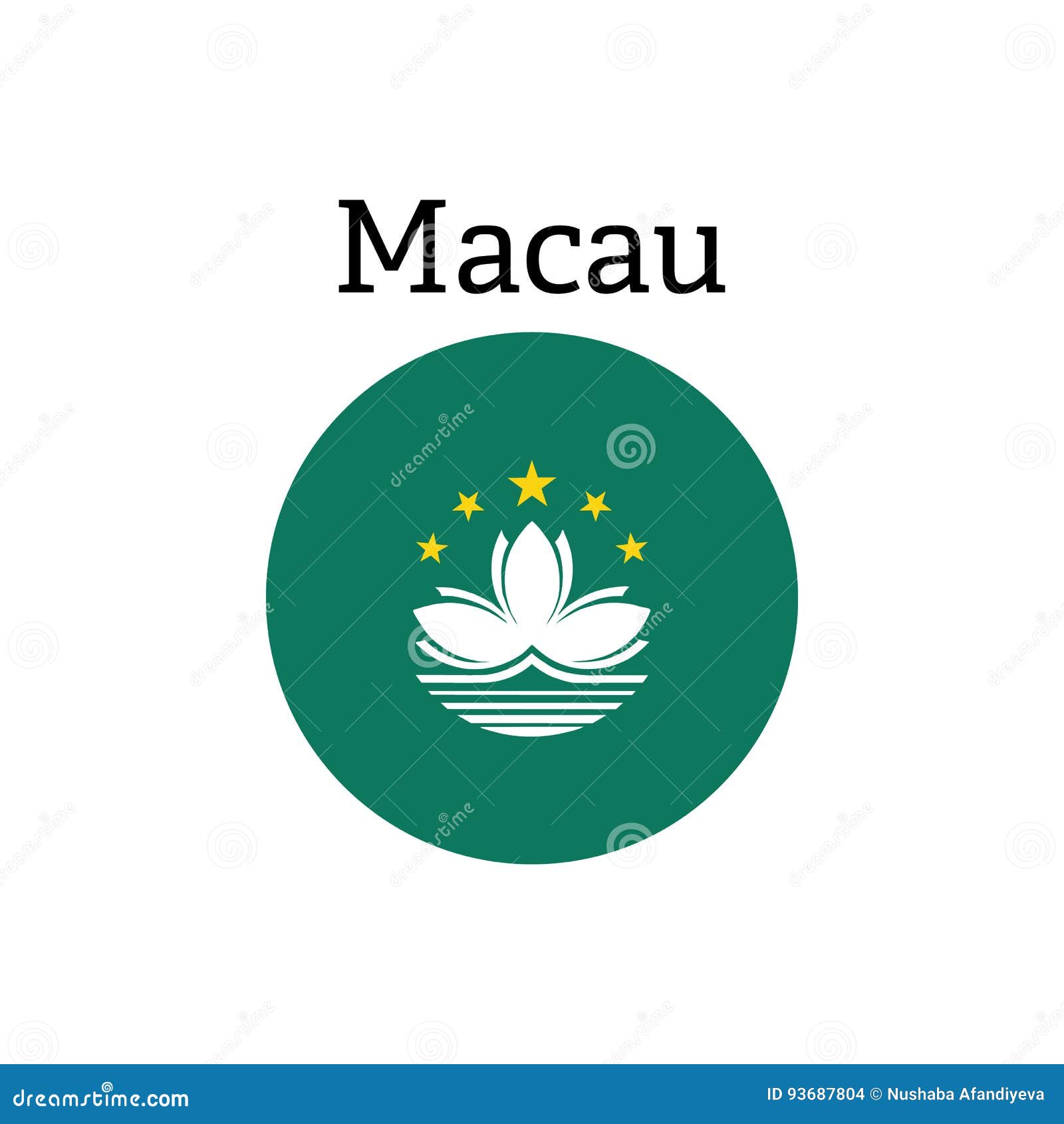 Macau flag icon stock illustration. Illustration of accuracy - 93687804
