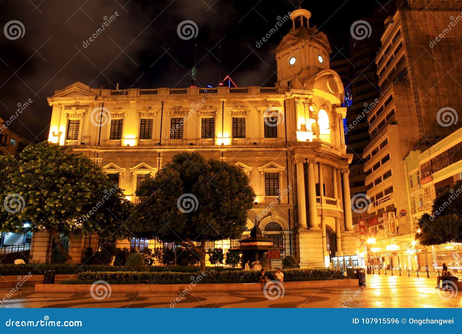 Macau General Post Office at Night, Macau, China Editorial Photo ...