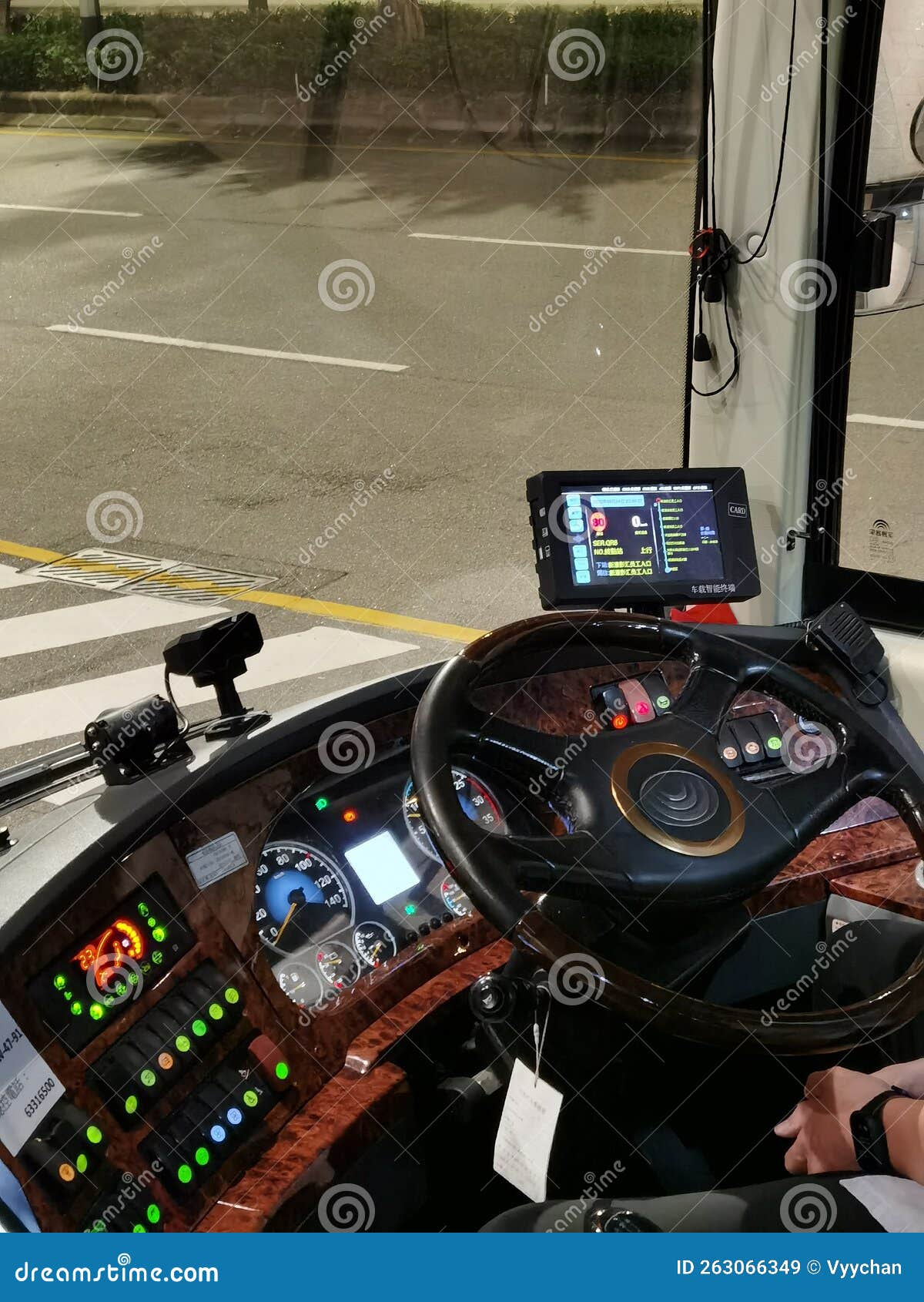 Macau Hotel Bus Driver Steering Wheel Navigation Speaker Phone ...