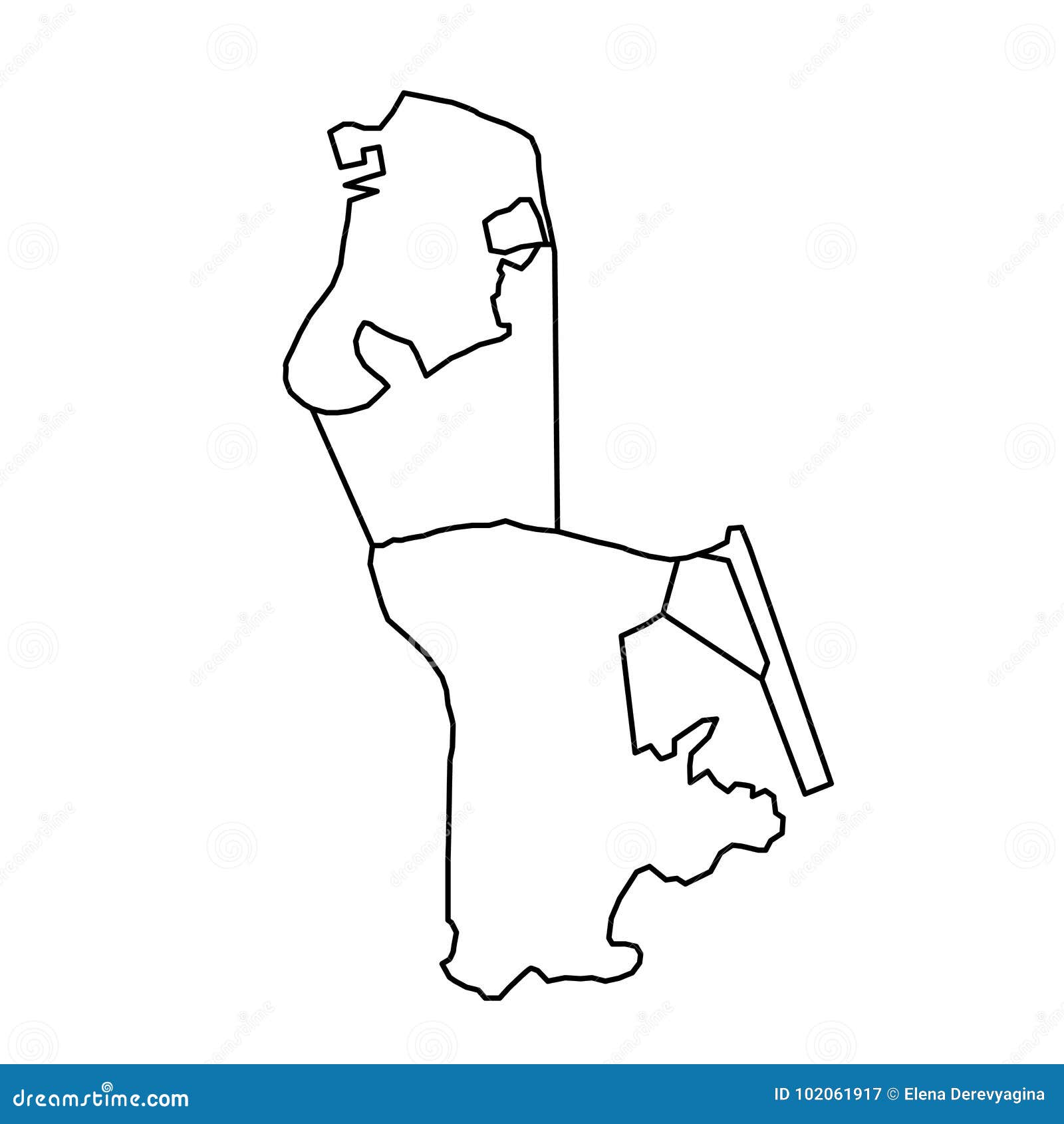 Macau Black Shadow Map Vector On White Background And Country Flag Icon ...