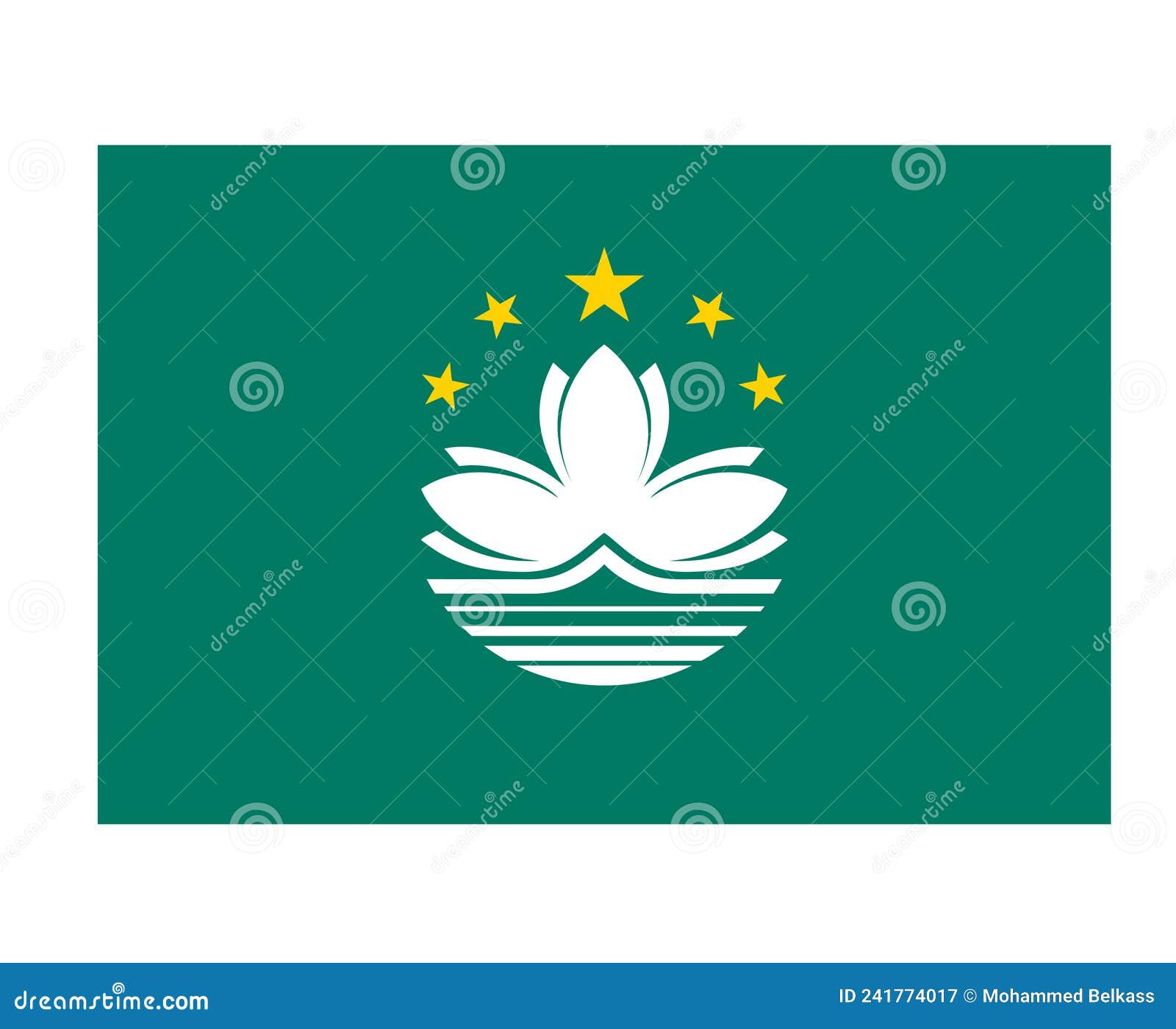 Macau Flag National Asia Emblem Symbol Icon Vector Stock Vector ...
