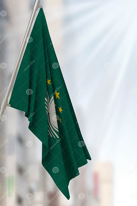 Macau National Flag. Render 3D Stock Illustration - Illustration of ...