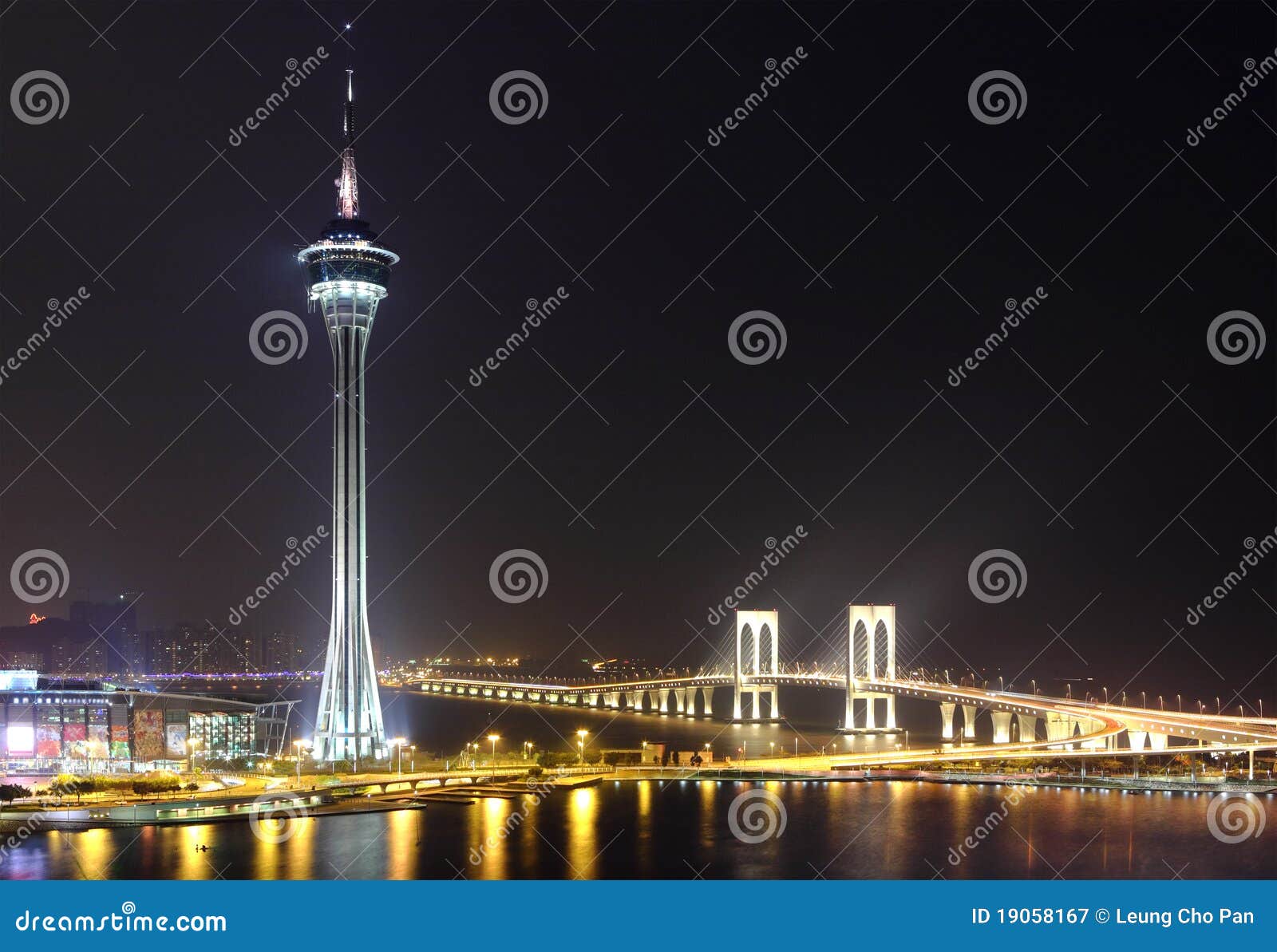 Macau at night stock image. Image of center, island, asia - 19058167
