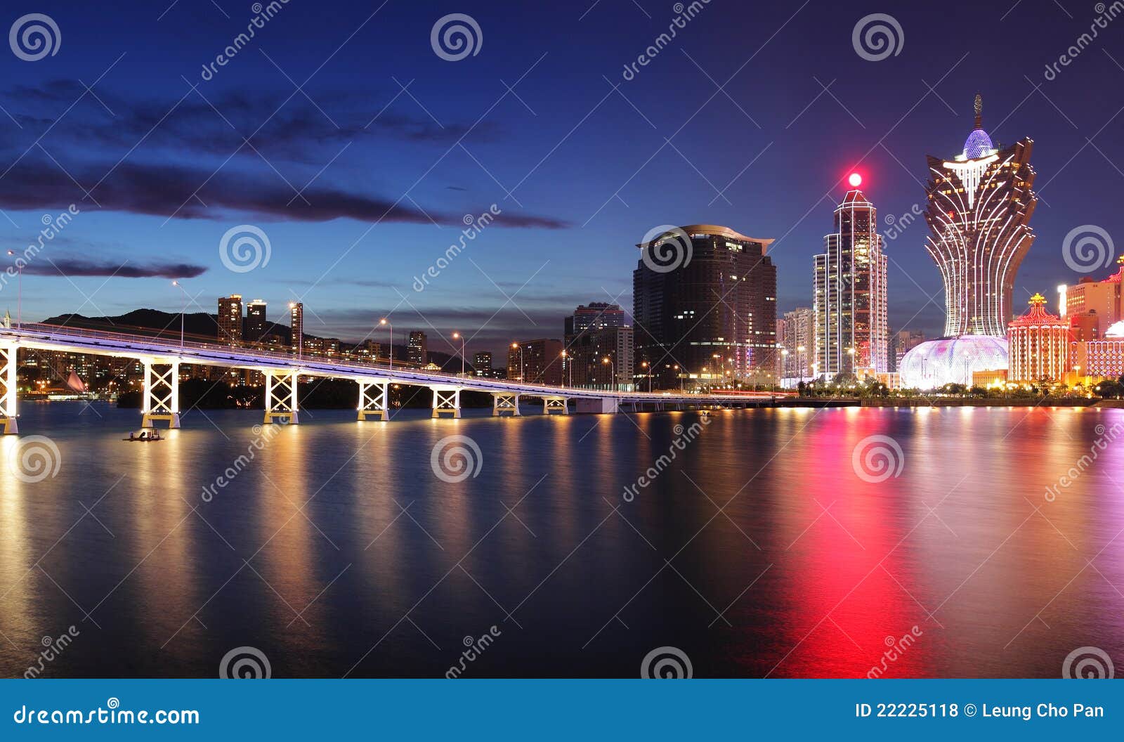 Macau at night stock photo. Image of macao, gambling - 22225118