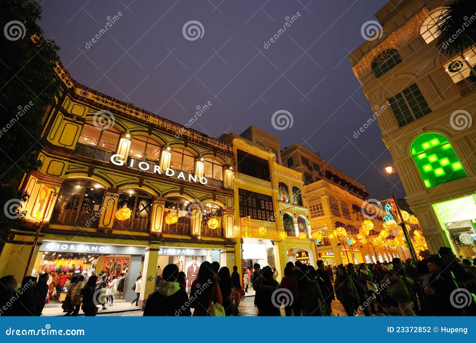 Macau at night editorial photography. Image of celebration - 23372852
