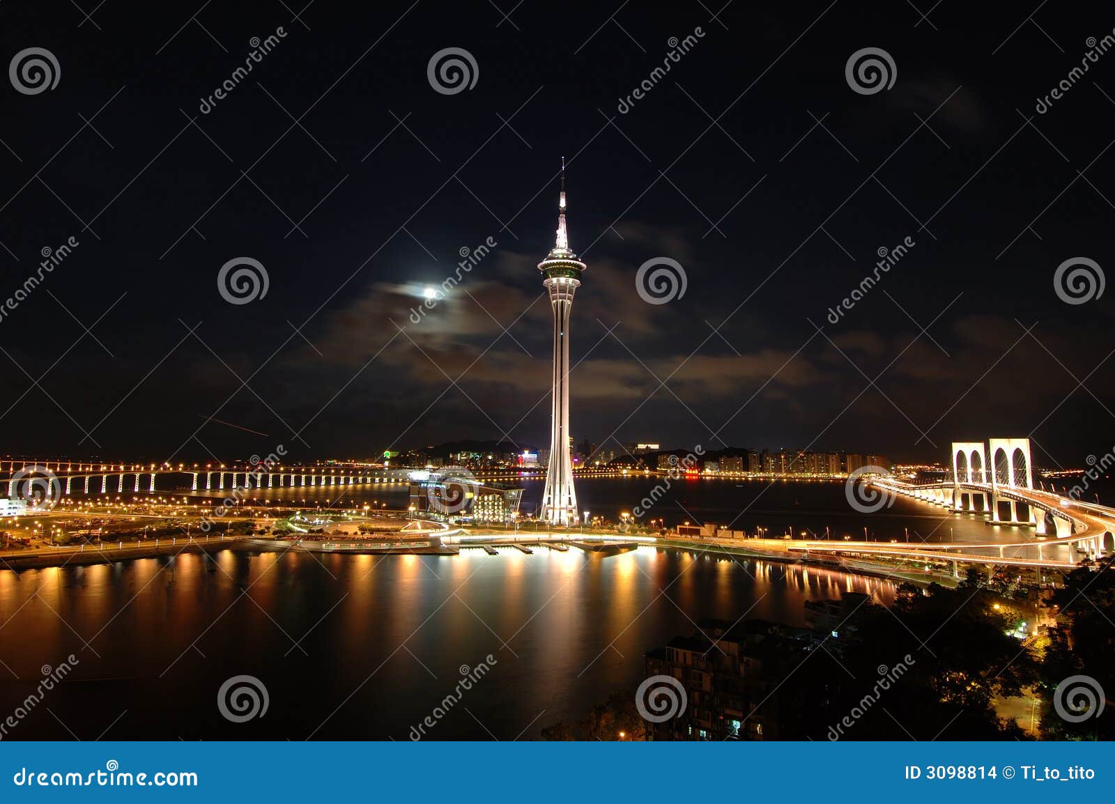 Macau night stock photo. Image of architecture, china - 3098814