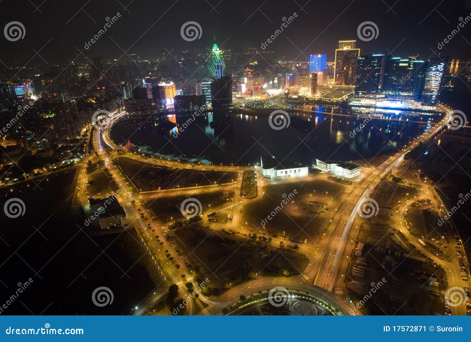 Macau night scene stock image. Image of macao, road, macau - 17572871
