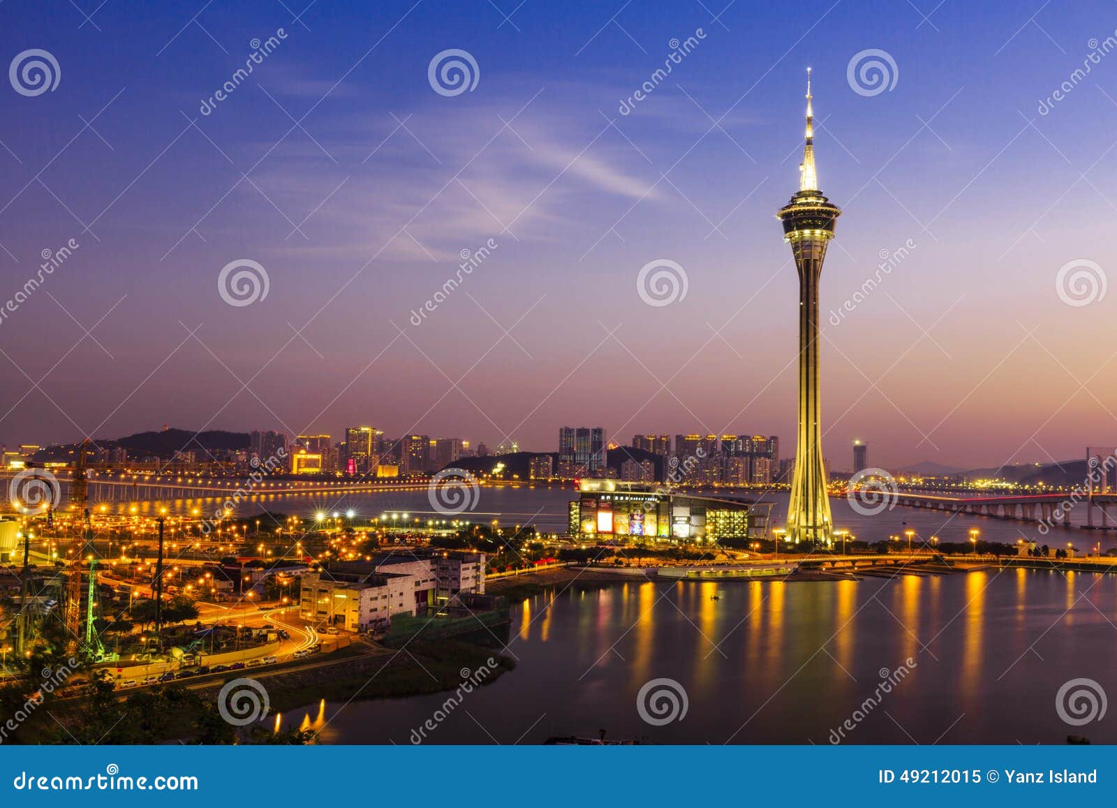 Macau night stock image. Image of landmark, convention - 49212015