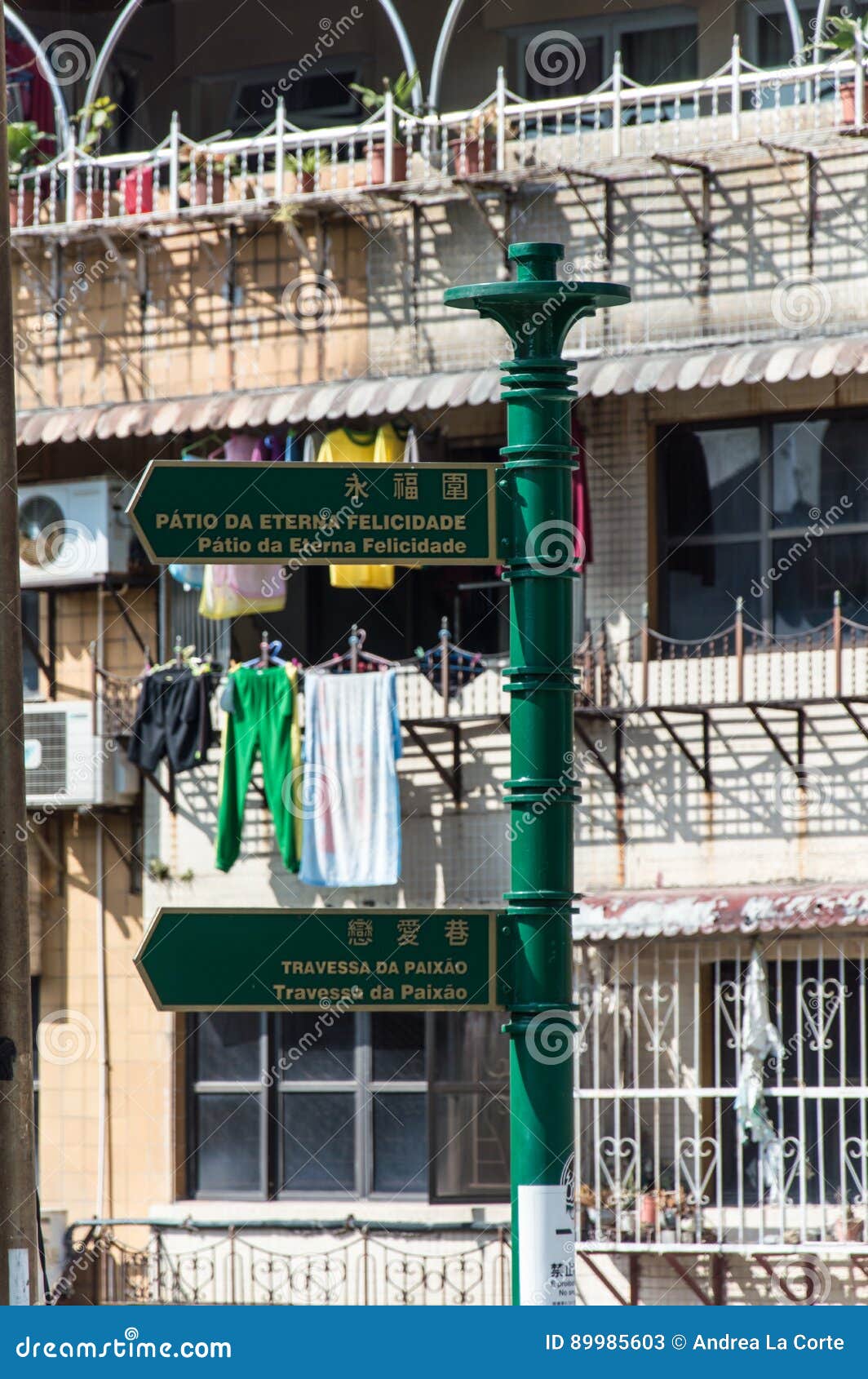 Macau old town editorial stock photo. Image of aerial - 89985603