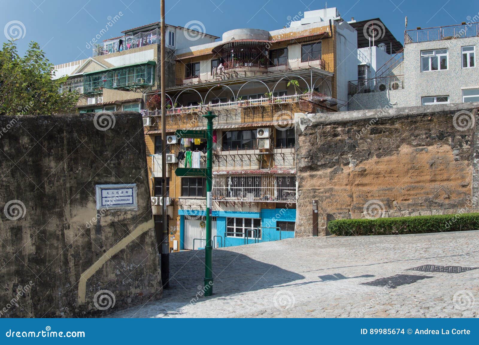 Macau old town editorial stock image. Image of cantonese - 89985674
