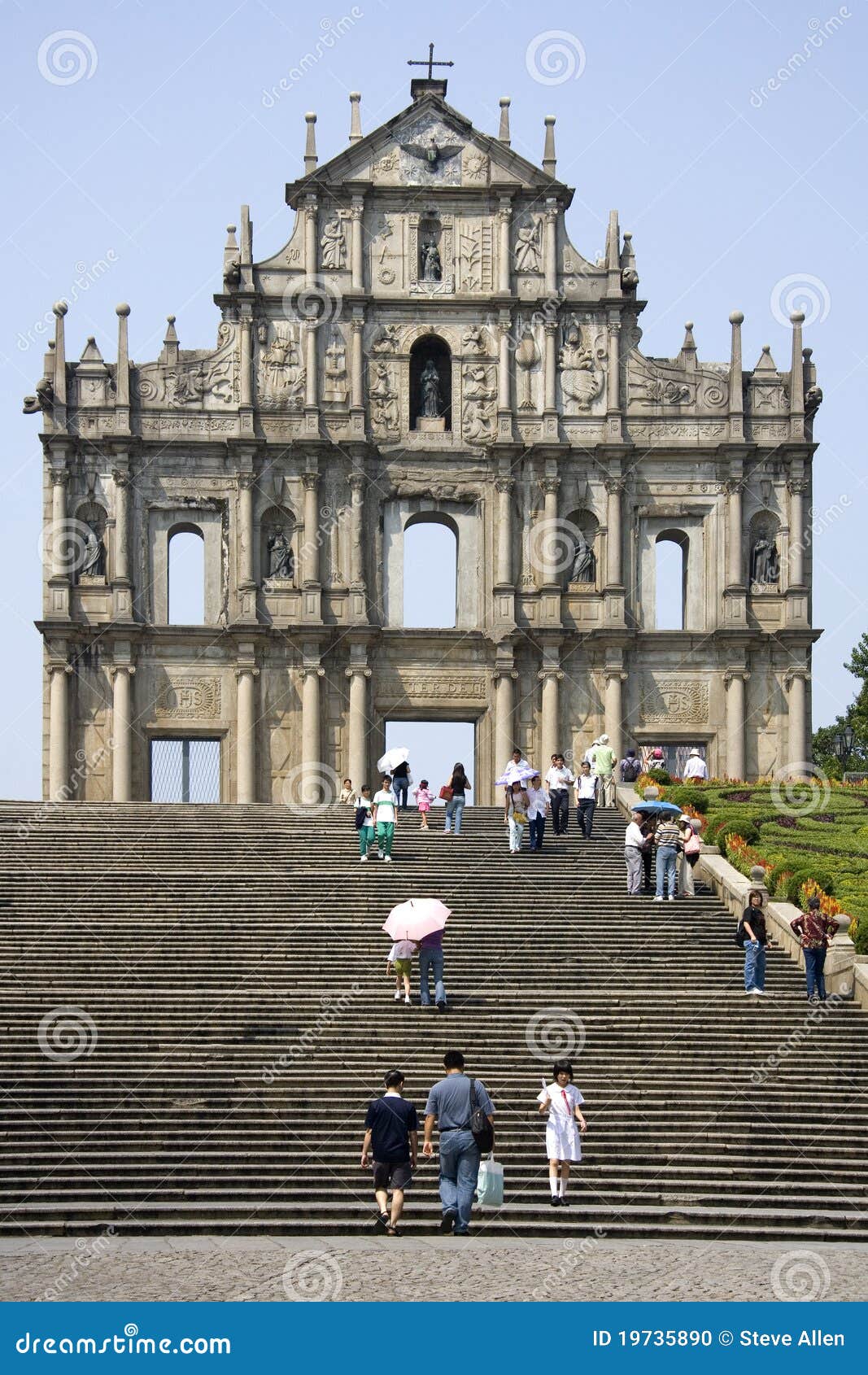 Macau - Ruins of Sao Paulo Cathedral Editorial Image - Image of people ...