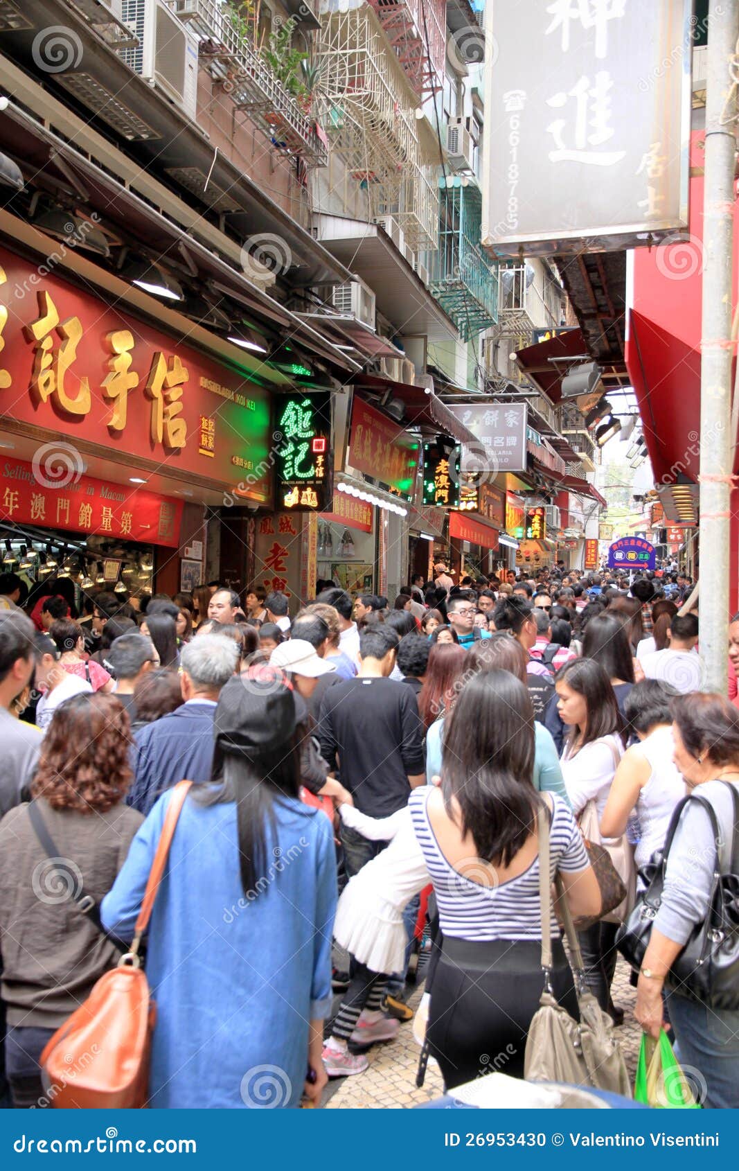 Macau Streets editorial image. Image of scene, asia, shopping - 26953430