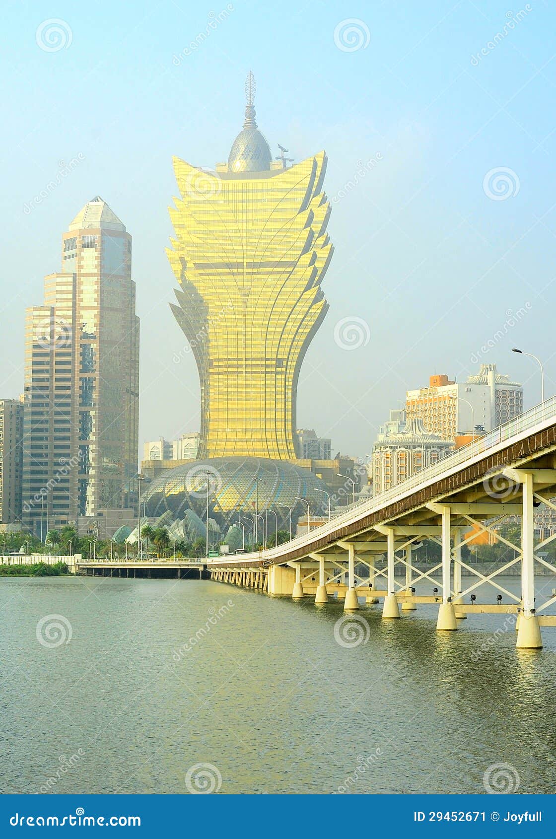 Macau at sunset stock image. Image of construction, reflection - 29452671