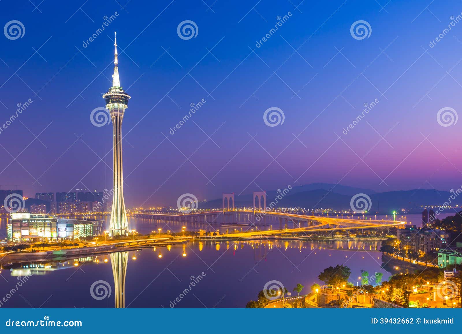 Macau Tower stock photo. Image of business, night, asia - 39432662