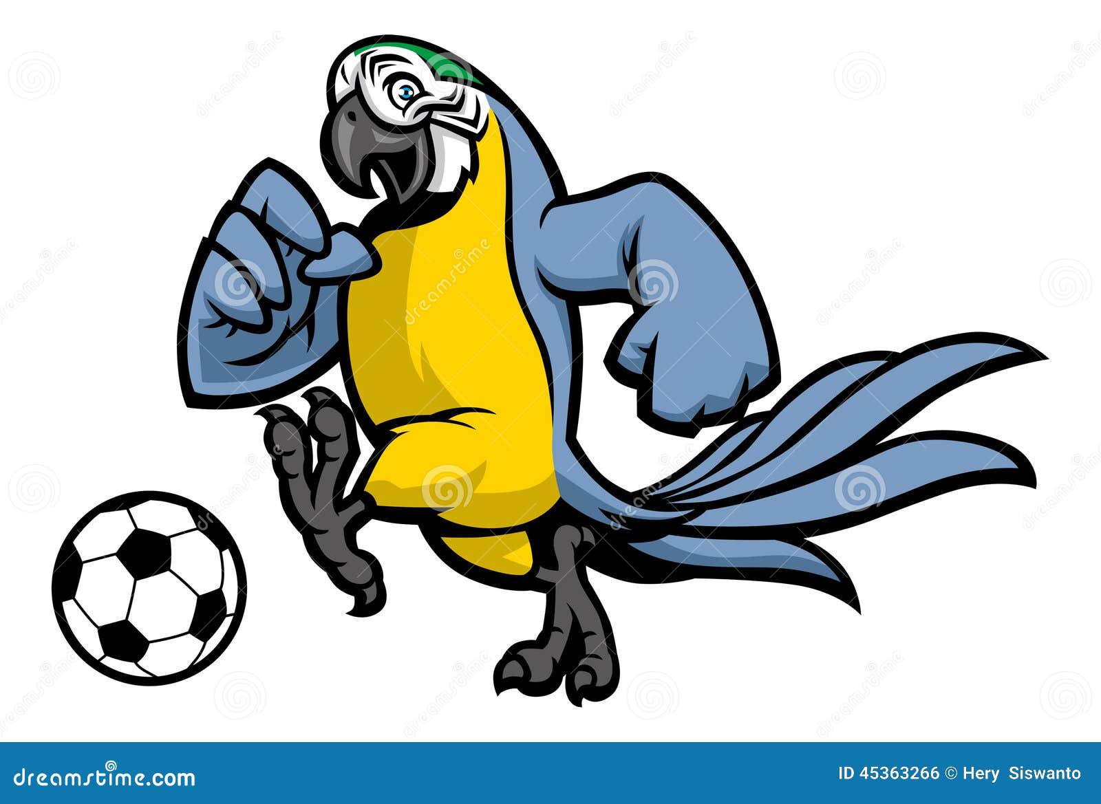 Macaw bird soccer mascot stock vector. Illustration of enjoy - 45363266