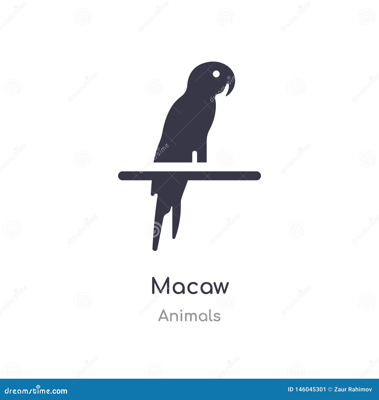 Macaw Icon. Isolated Macaw Icon Vector Illustration from Animals ...