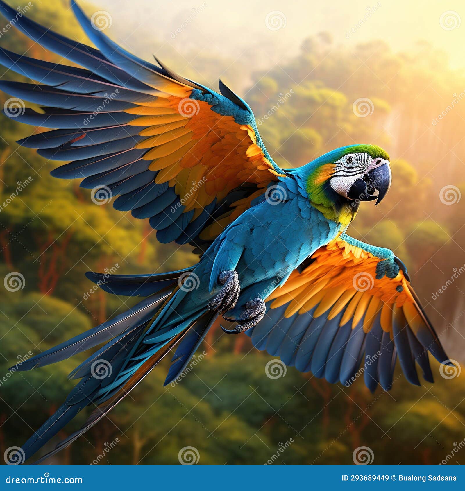 Macaw stock illustration. Illustration of fantasy, animals - 293689449