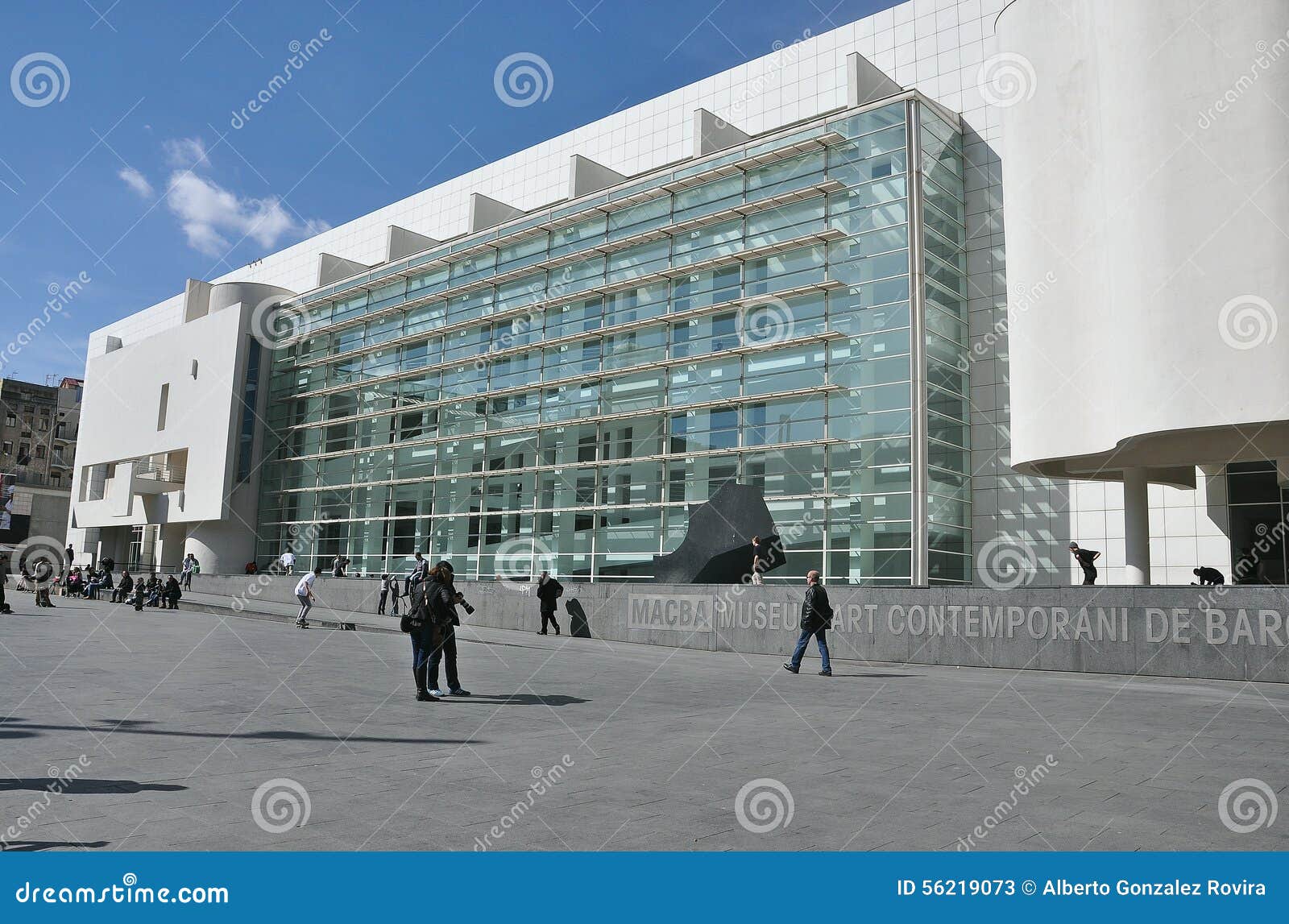 Macba-barcelona editorial stock photo. Image of modern - 56219073
