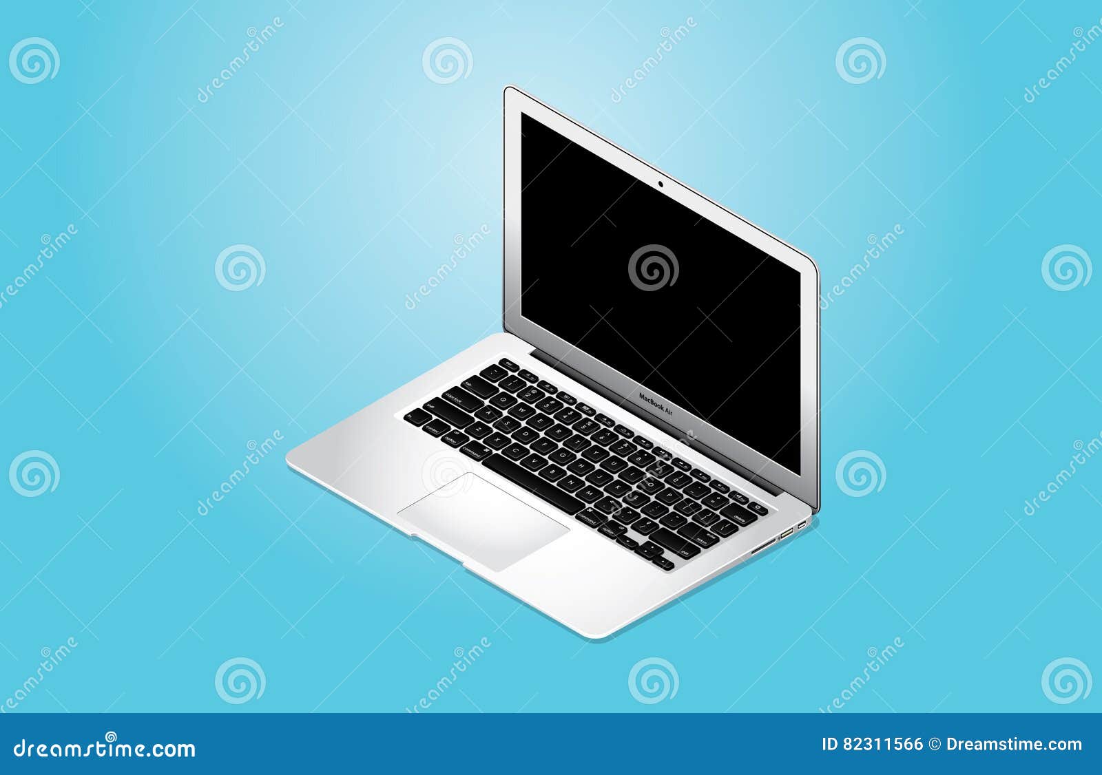 Vector MacBook Air 2014 stock vector. Illustration of apple - 82311566