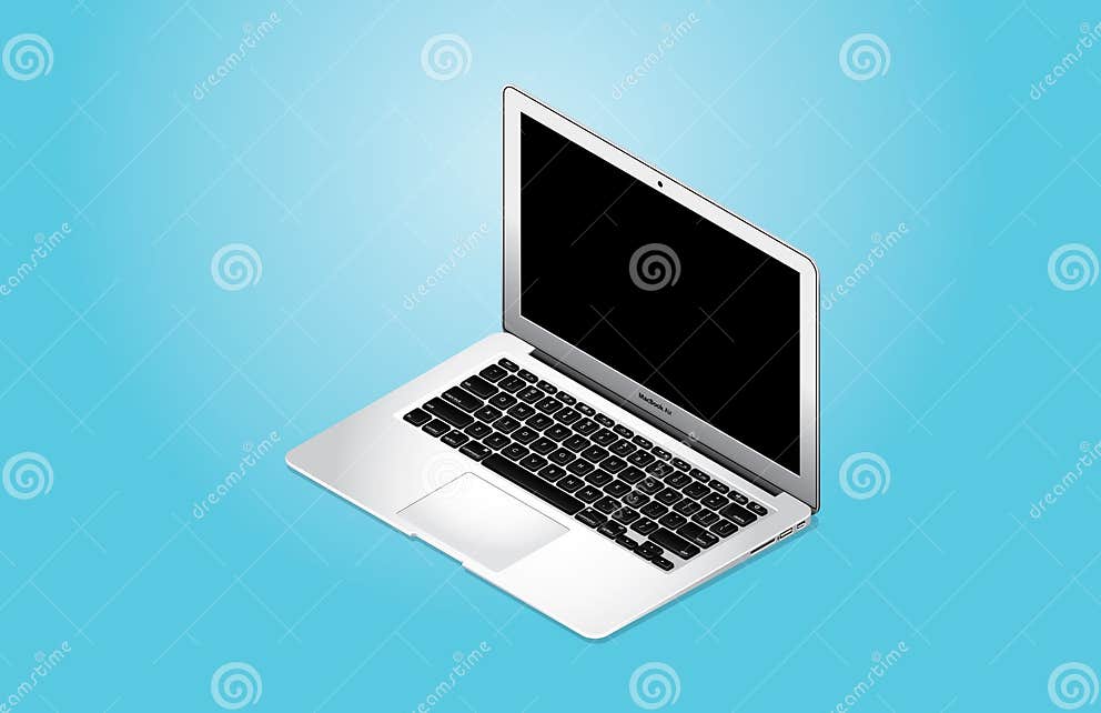 Vector MacBook Air 2014 stock vector. Illustration of apple - 82311566