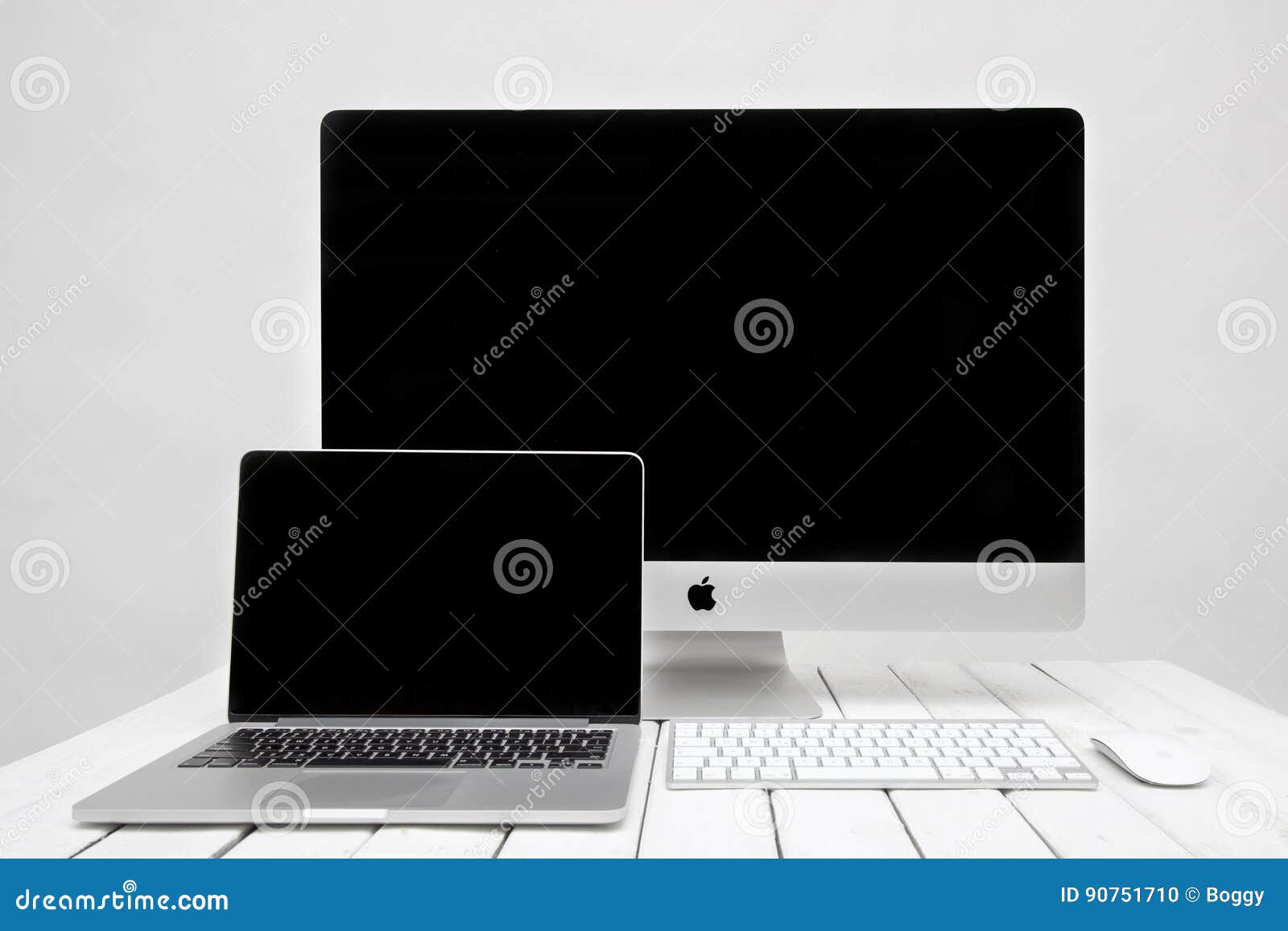 MacBook Laptop and IMac Computer Editorial Image - Image of apple ...