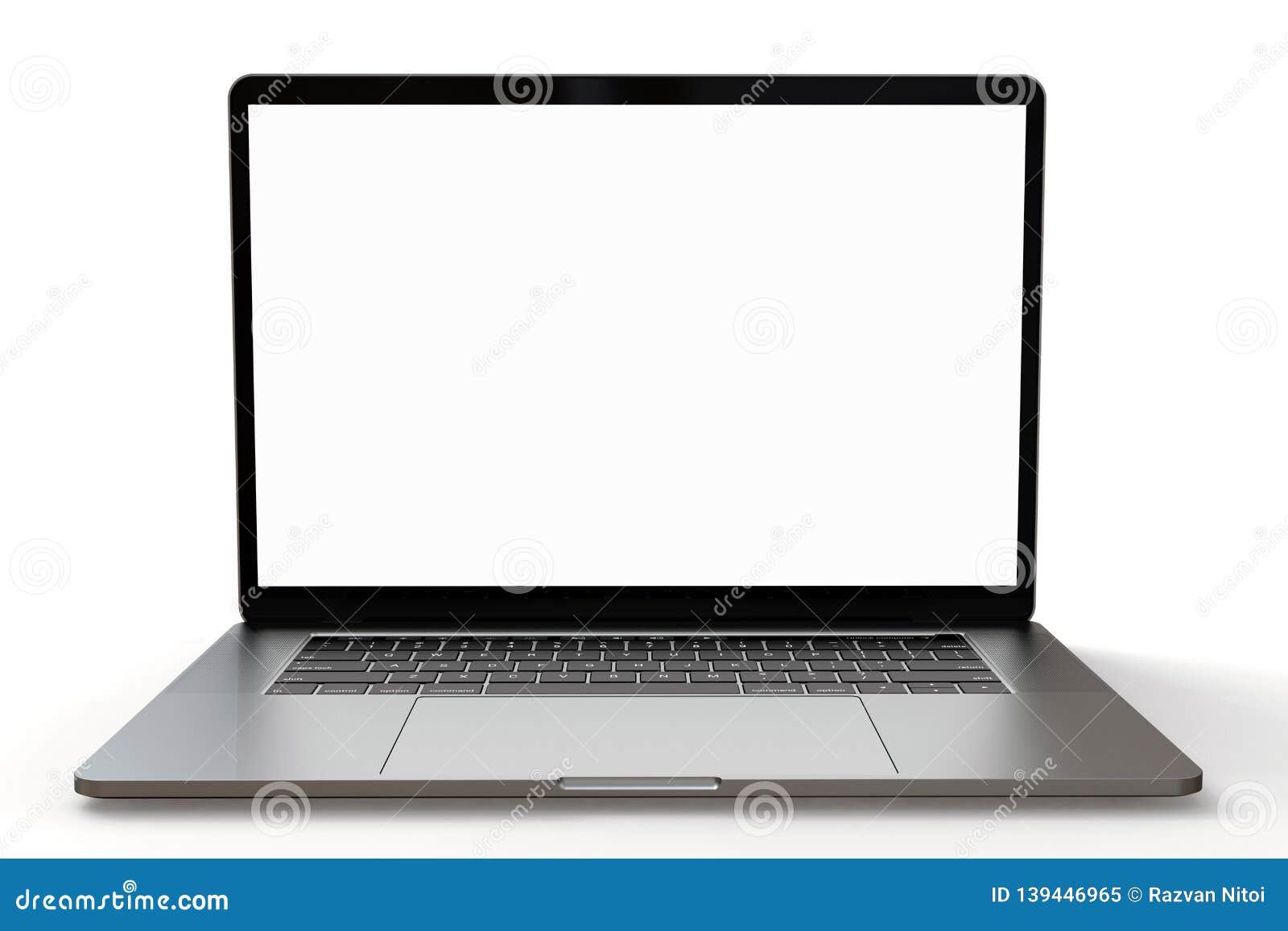 MacBook Pro Silver Similar Laptop Computer, Front View Stock ...