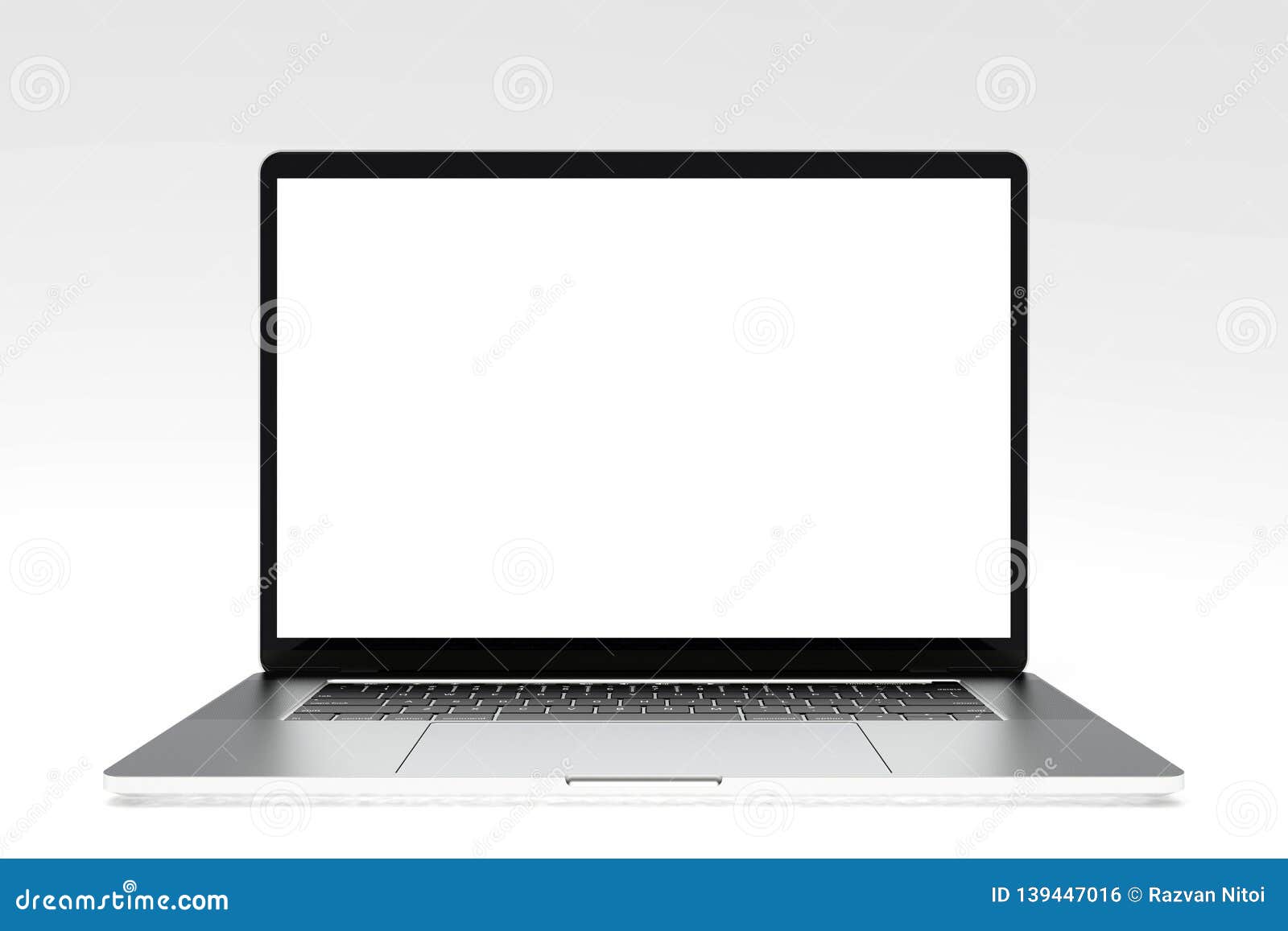 MacBook Pro Silver Similar Laptop Computer, Front View Stock ...