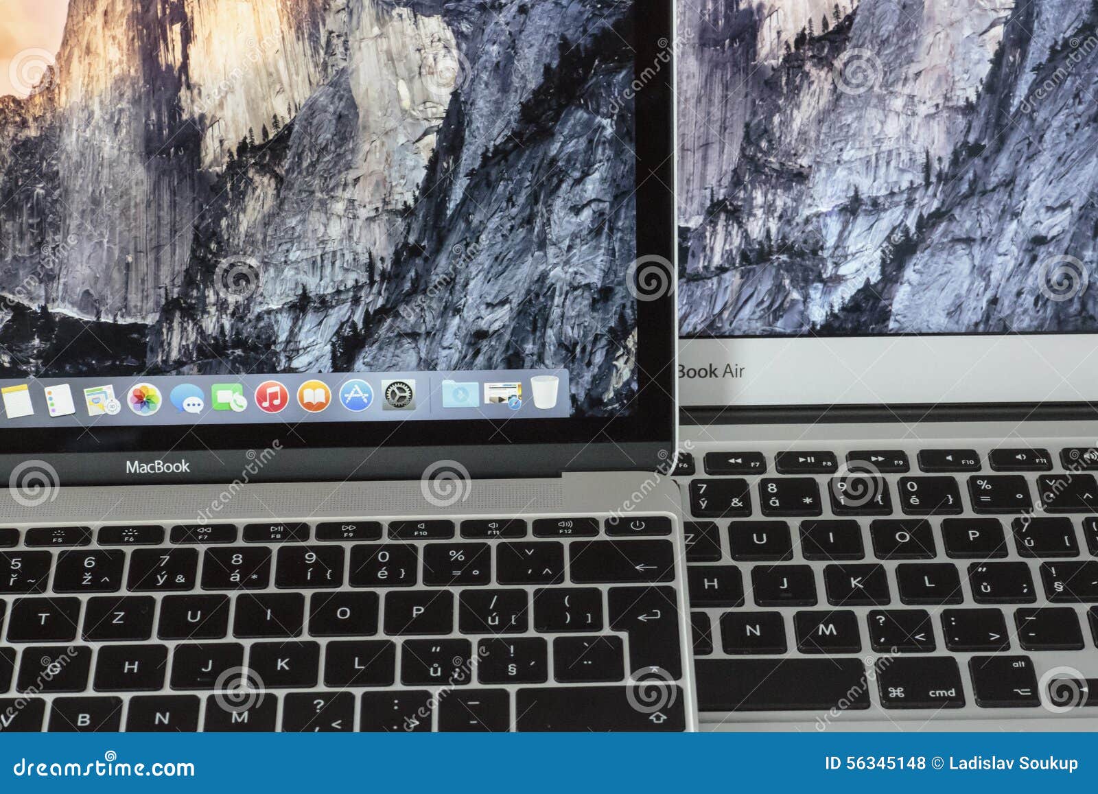MacBook 12 Silver 1st Gen VS MacBook Air 13 Editorial Stock Photo ...