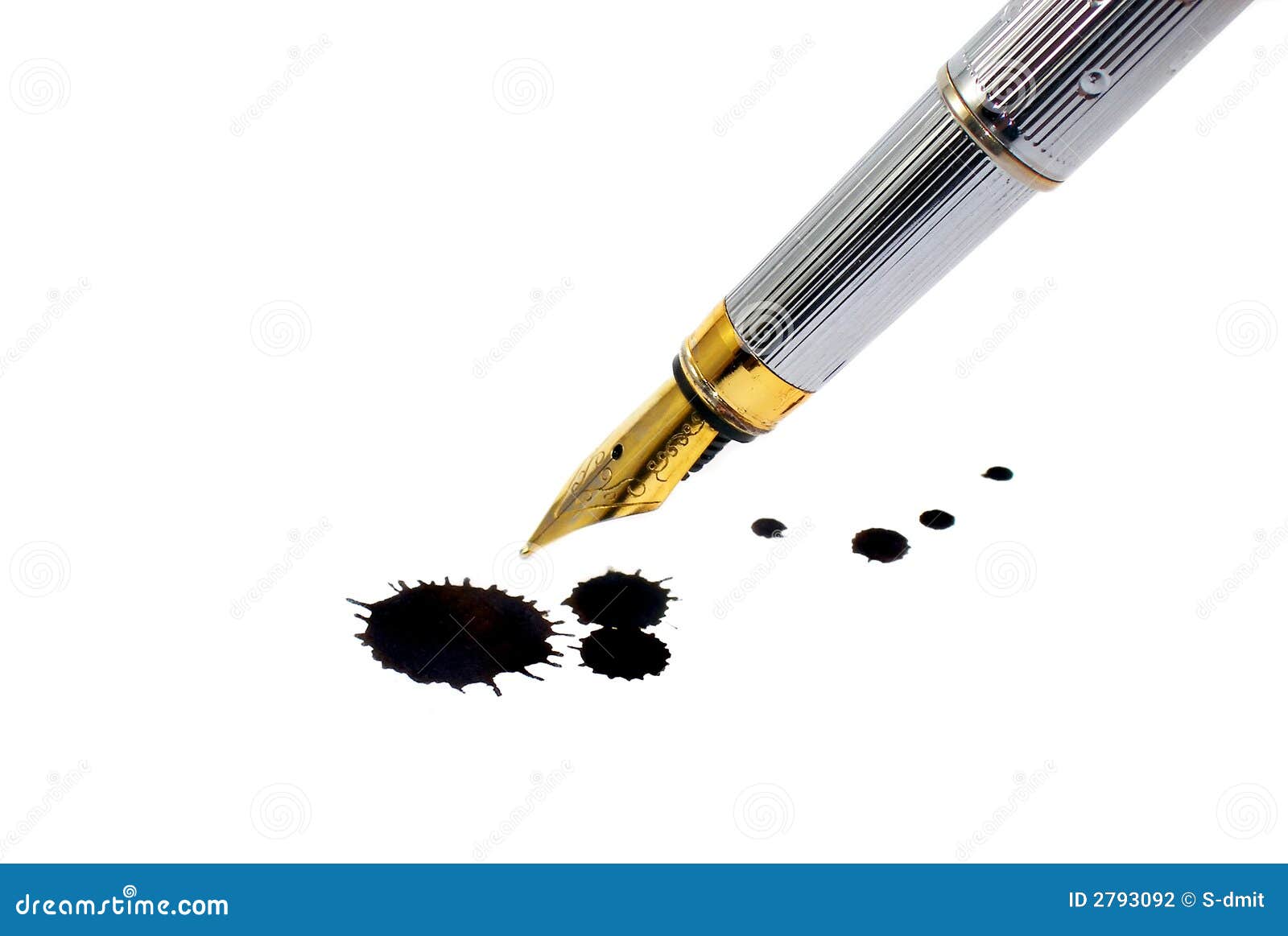 Macchia Dell'inchiostro E Della Inchiostro-penna Fotografia Stock ...