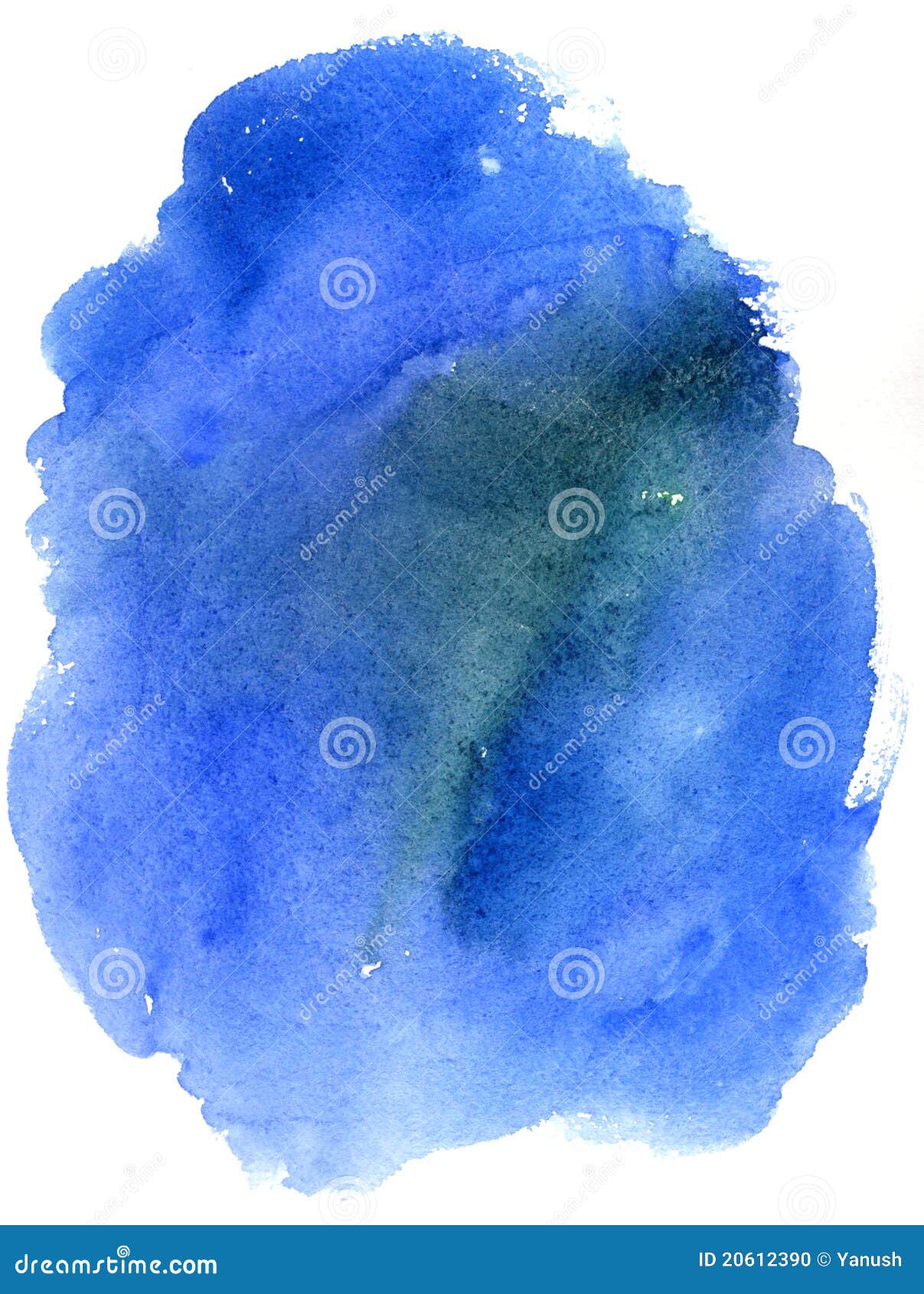 Macchia Di Colore Di Acqua Blu Illustrazione di Stock - Illustrazione ...