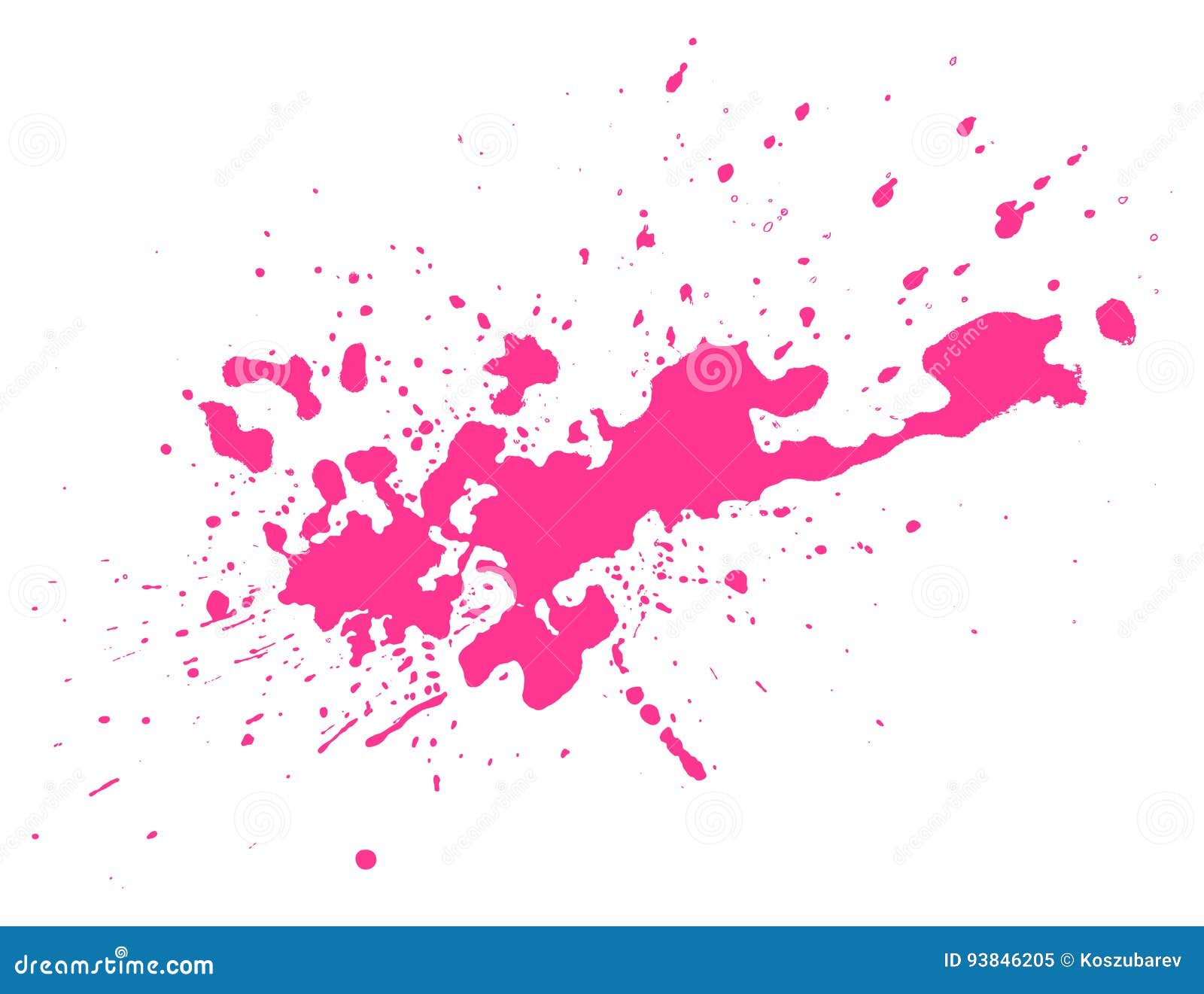 Macchia rosa su fondo nero illustrazione vettoriale. Illustrazione di ...