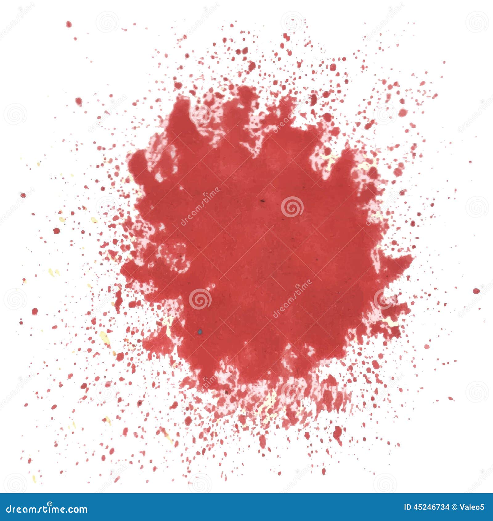 Macchia Rossa Dell'acquerello Illustrazione Vettoriale - Illustrazione ...