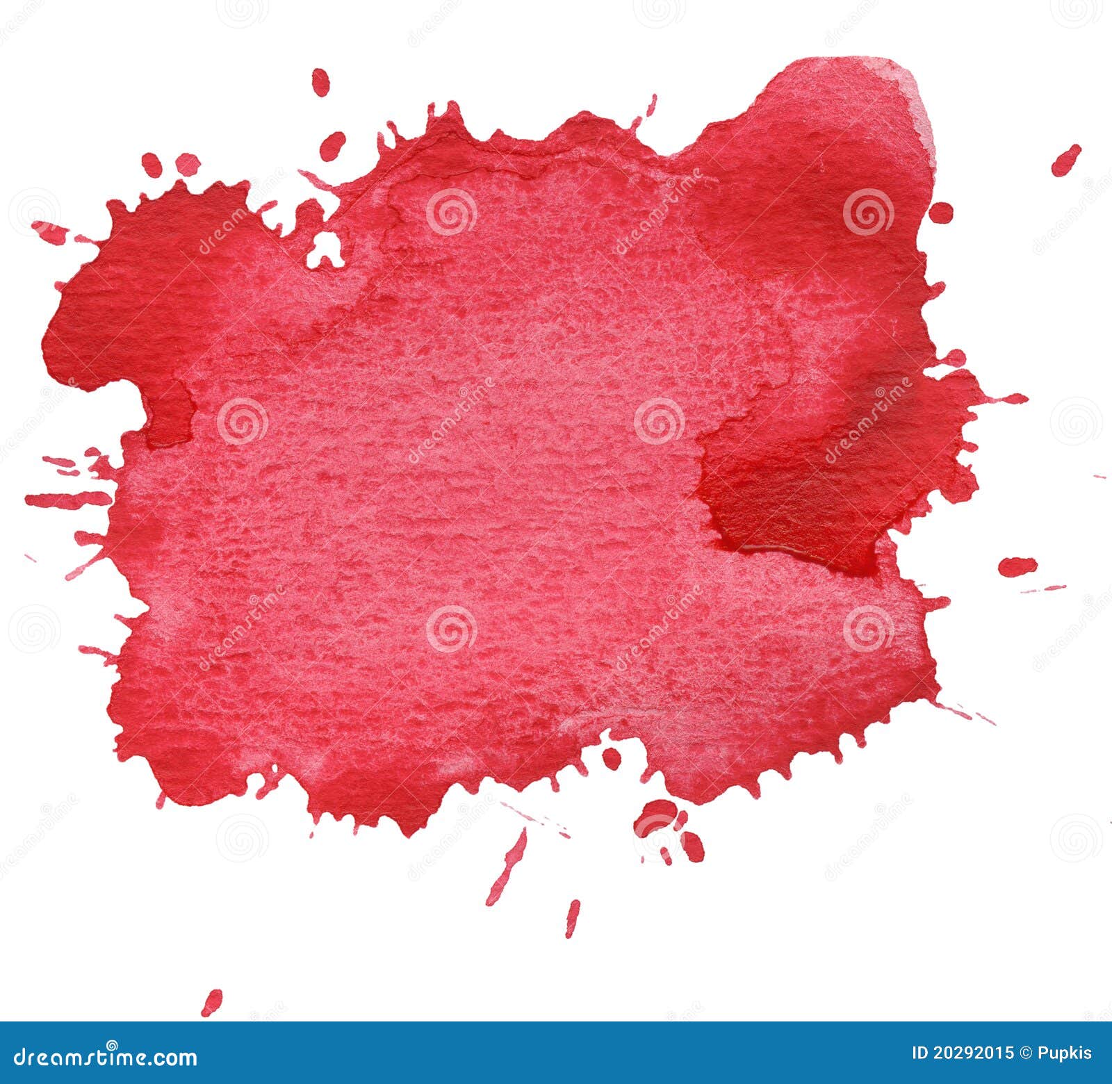 Macchia Rossa Isolata Su Bianco Immagine Stock - Immagine di colore ...