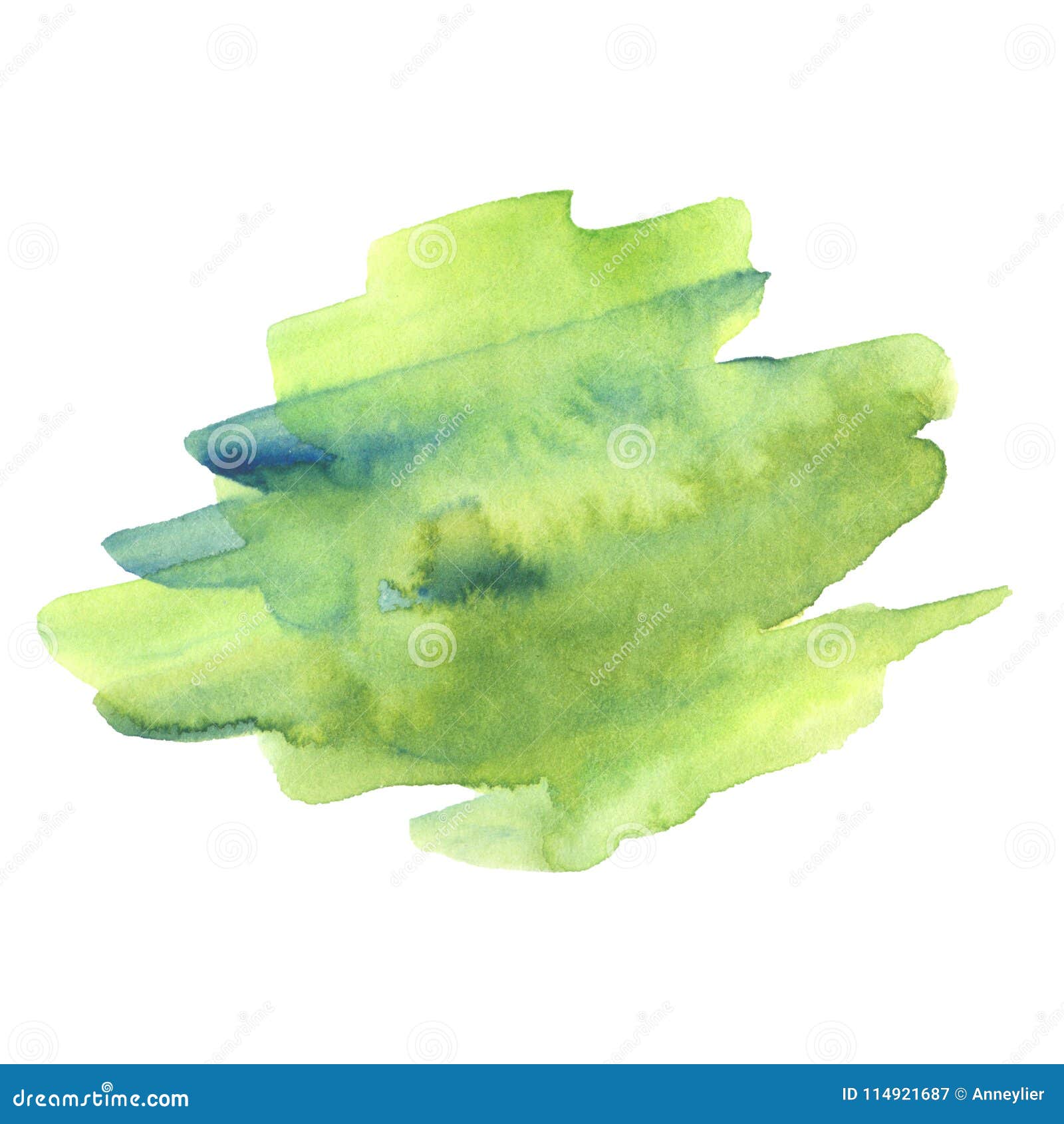 Macchia Verde E Blu Dell'acquerello Illustrazione di Stock ...