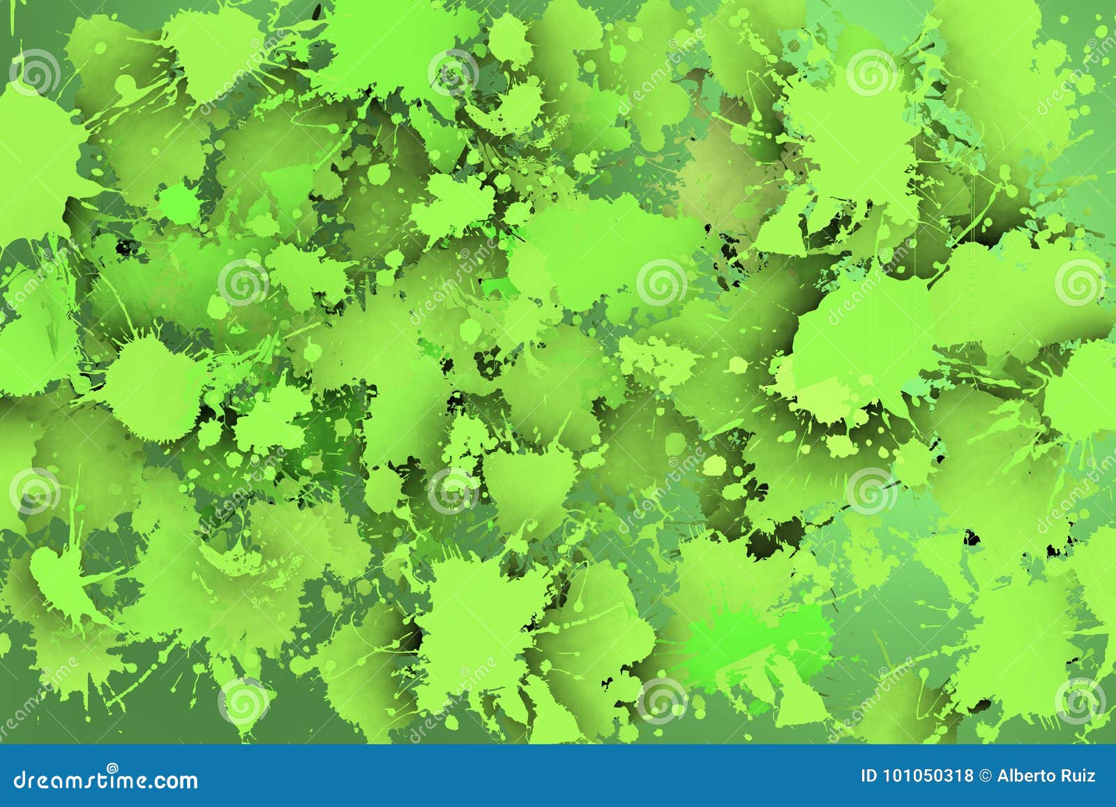 Macchia Verde Sopra Fondo Verdastro Illustrazione di Stock ...