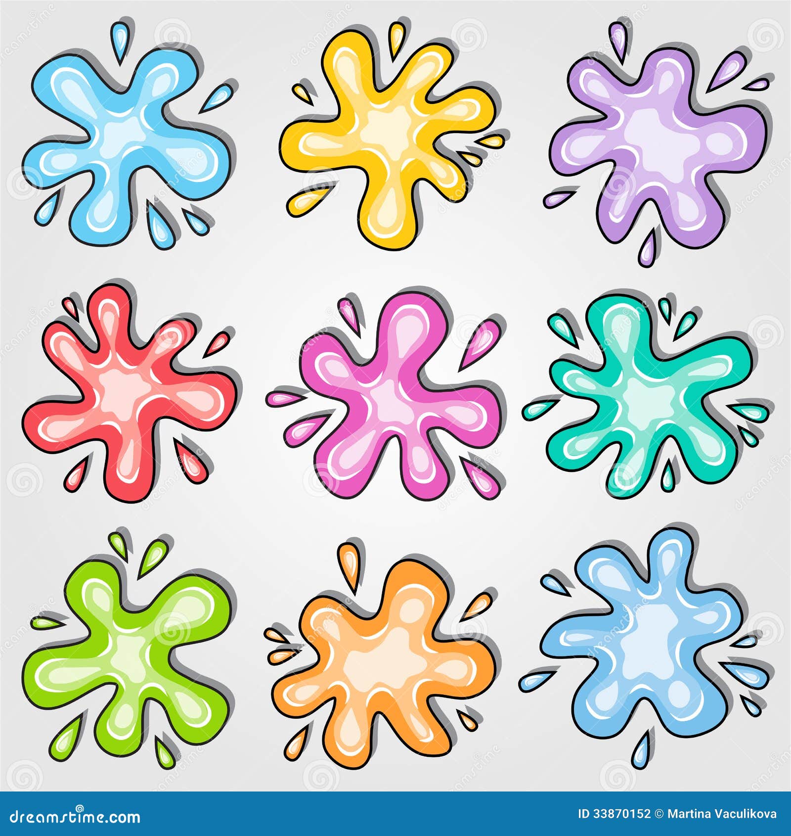 Macchie Colorate Dell'inchiostro Illustrazione Vettoriale ...