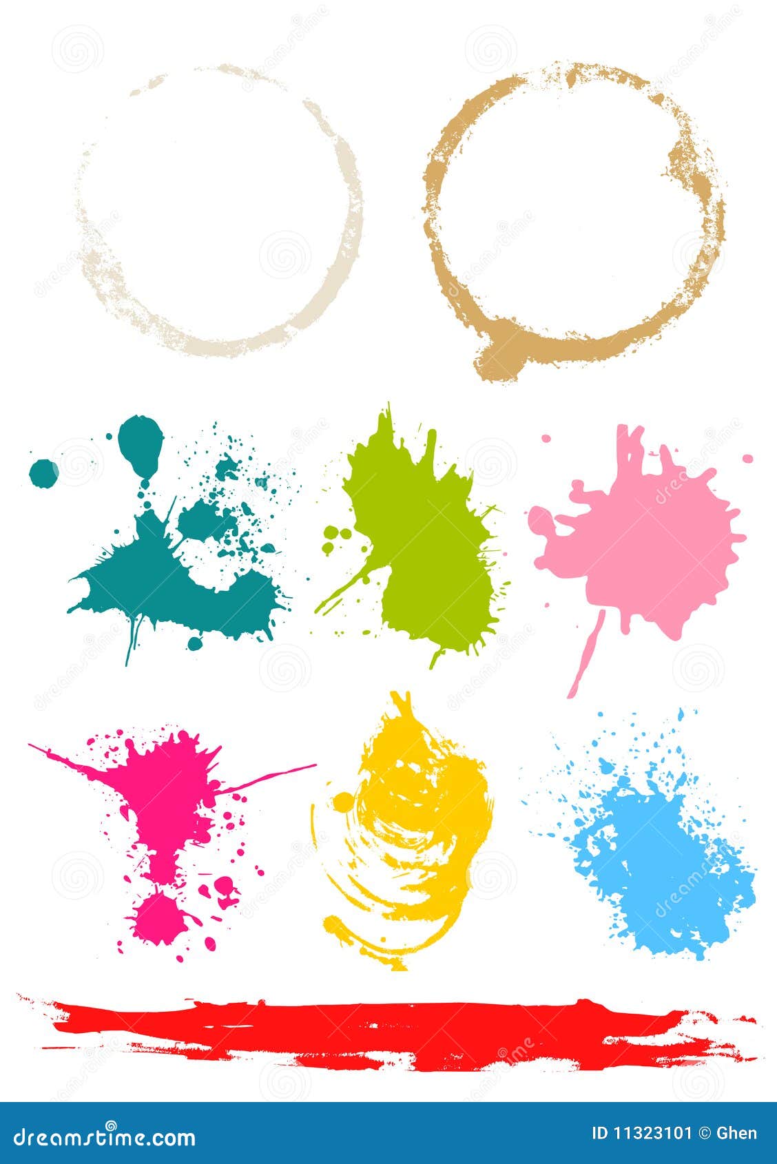 Macchie di colore illustrazione vettoriale. Illustrazione di ...