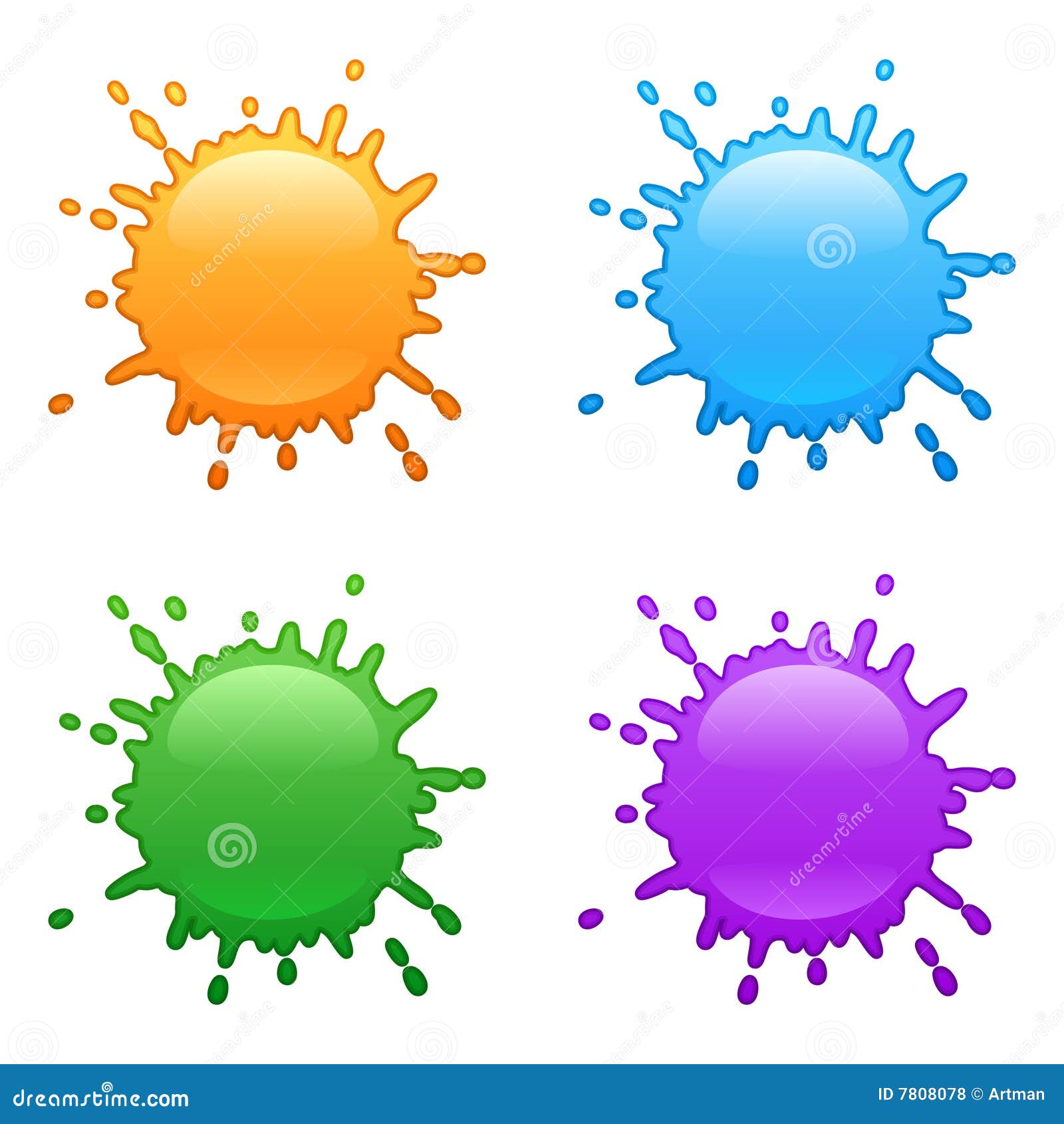 Macchie di colore illustrazione vettoriale. Illustrazione di vettore ...