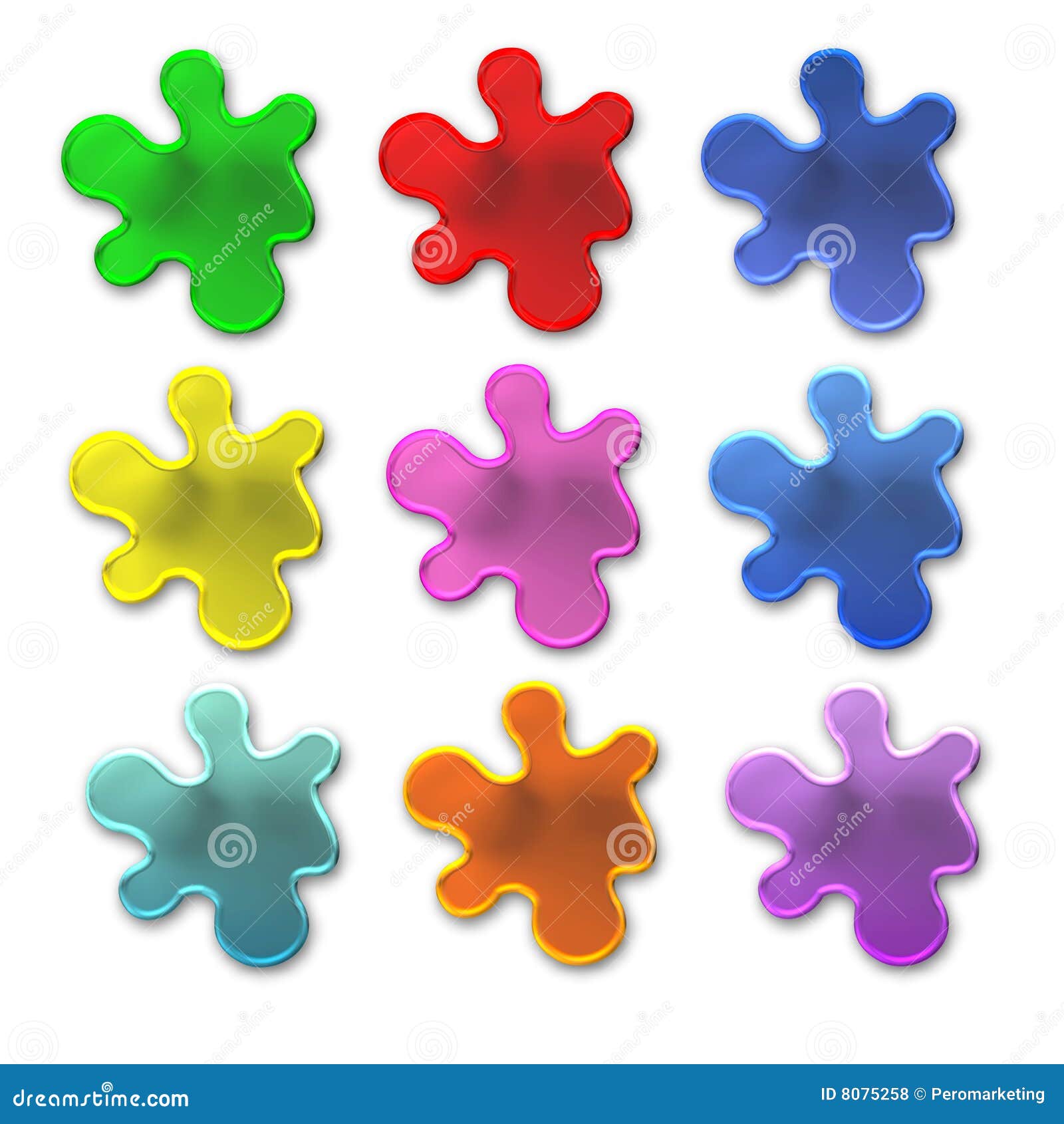 Macchie di colore illustrazione di stock. Illustrazione di inchiostro ...