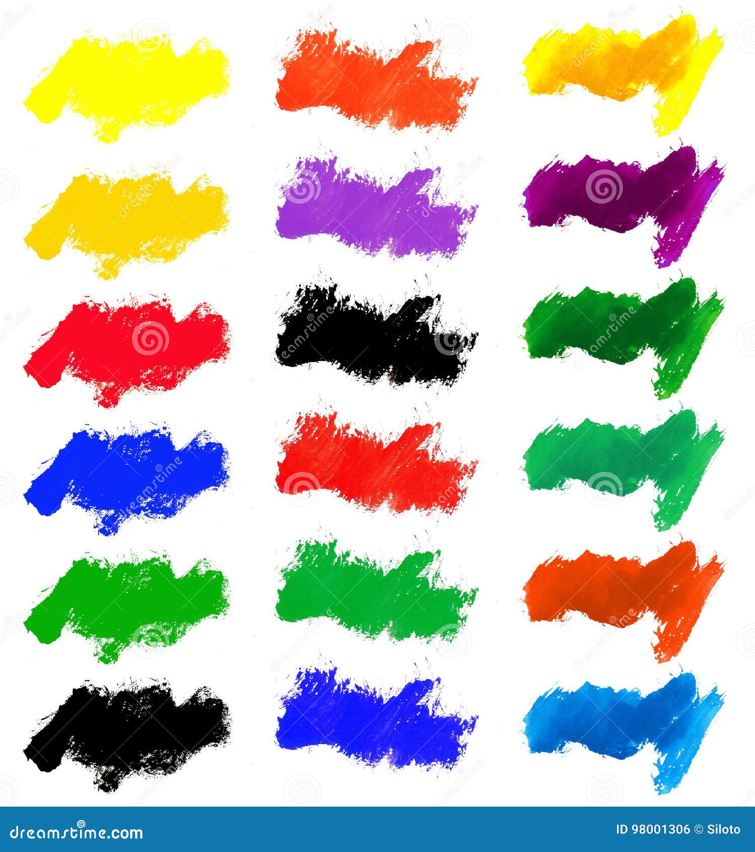 Macchie Di Colore Dell'acquerello E Colpi Della Spazzola Illustrazione ...