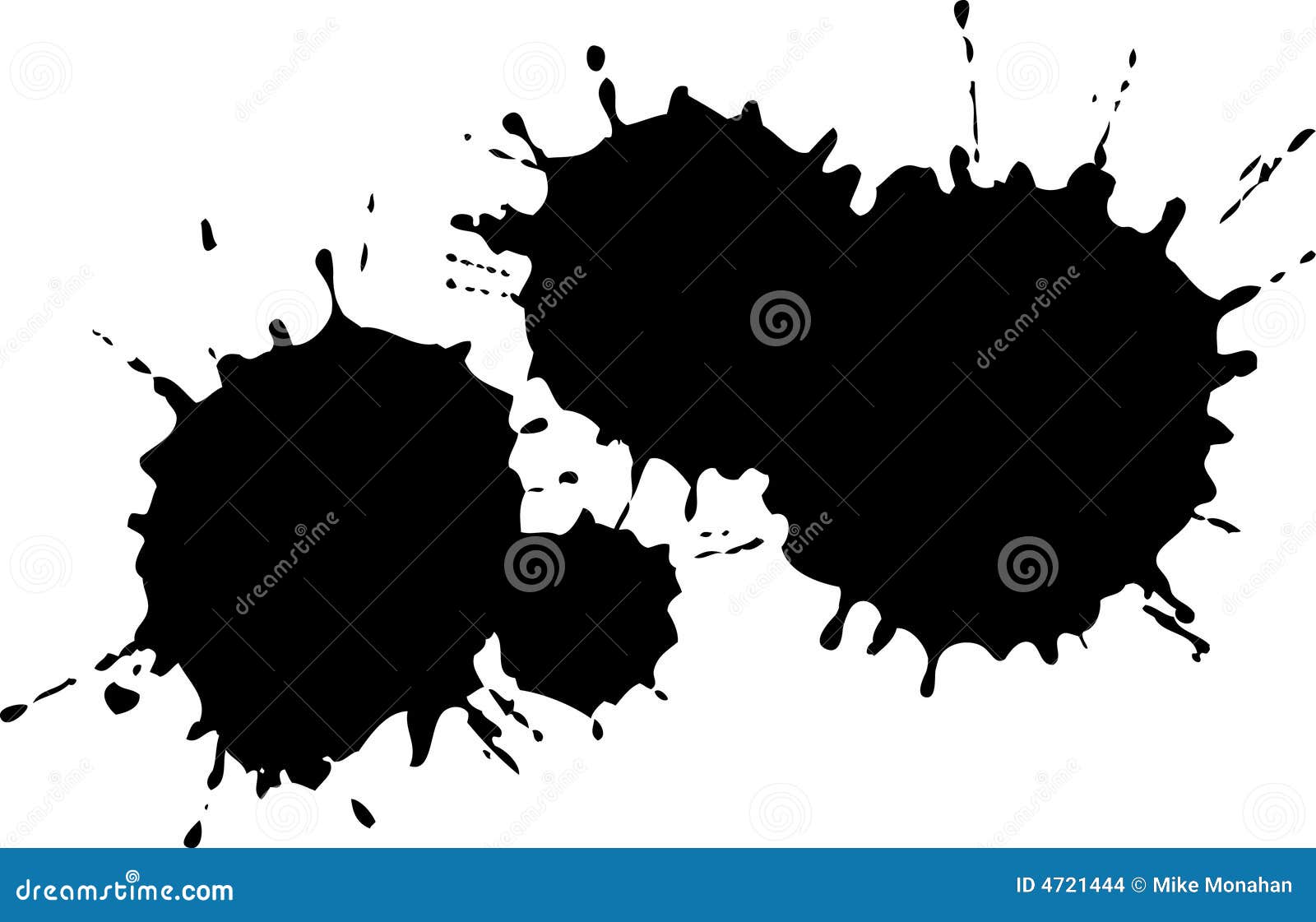 Macchie Nere Dell'inchiostro Illustrazione Vettoriale - Illustrazione ...